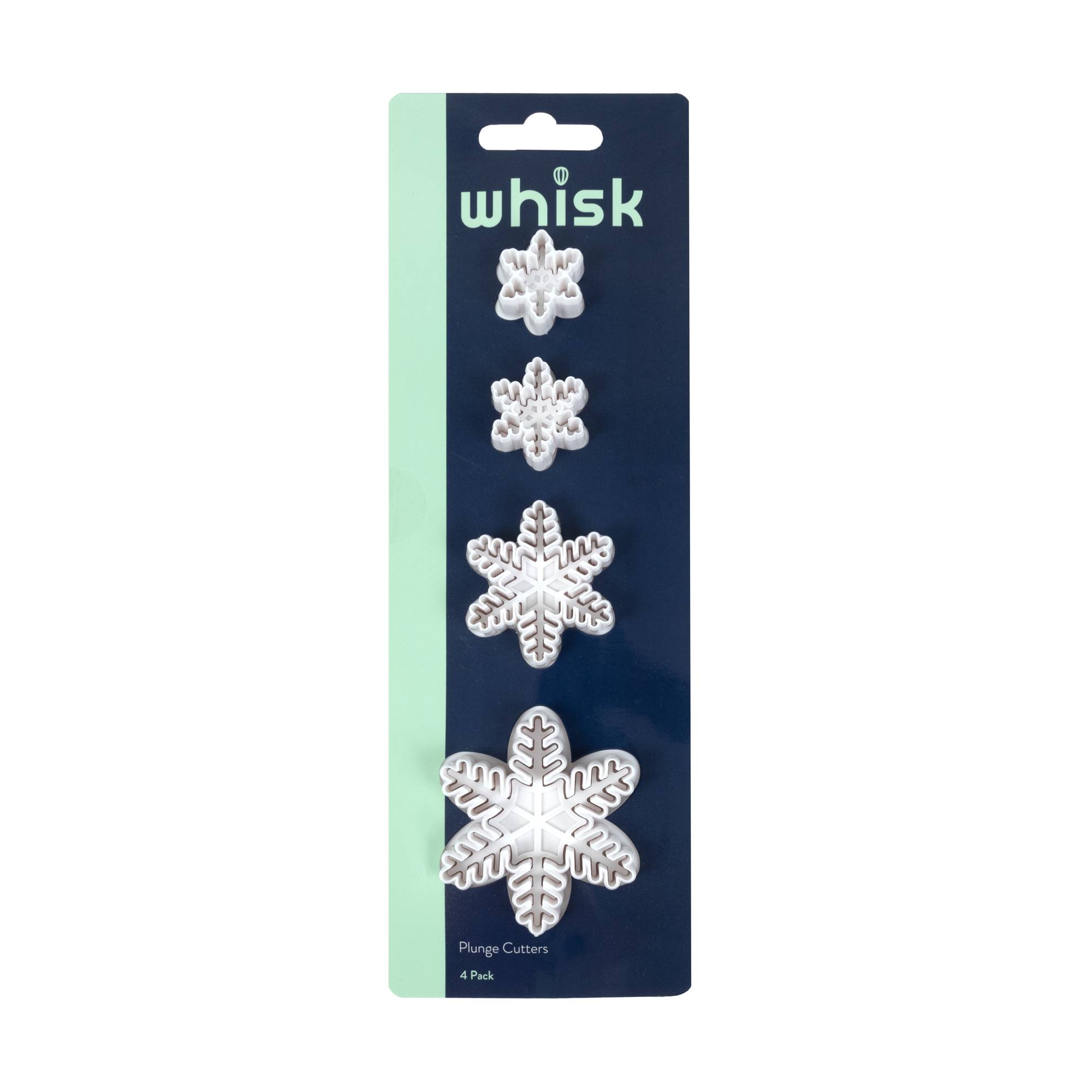 Whisk Snowflake Plunge Cutters 4 Pack | Hobbycraft