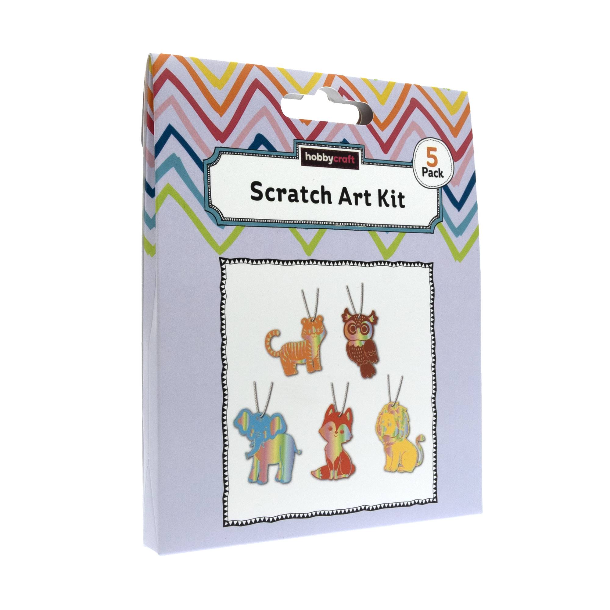 Animal Scratch Art Kit 5 Pack | Hobbycraft