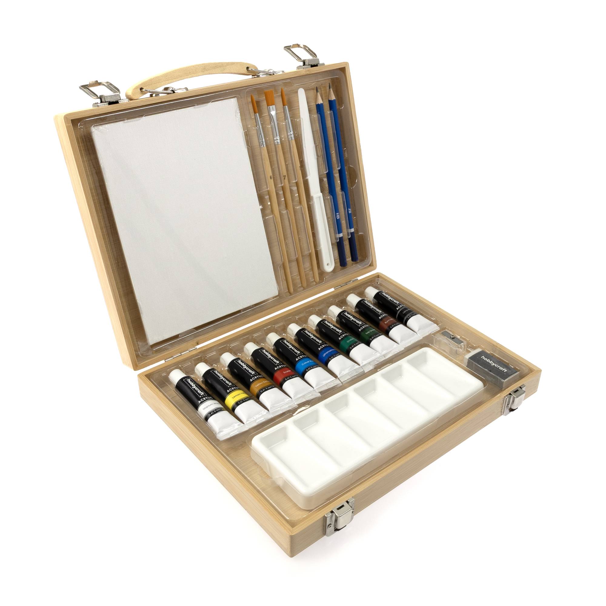 Acrylic Bamboo Box Art Set 20 Pieces | Hobbycraft