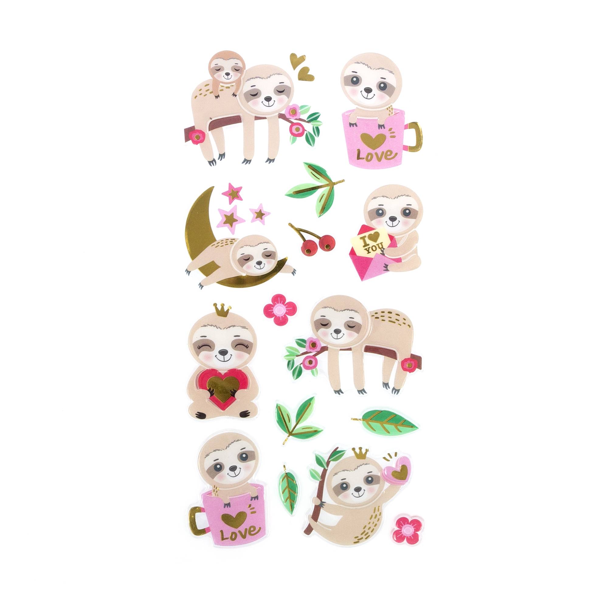Sloth Gel Stickers | Hobbycraft