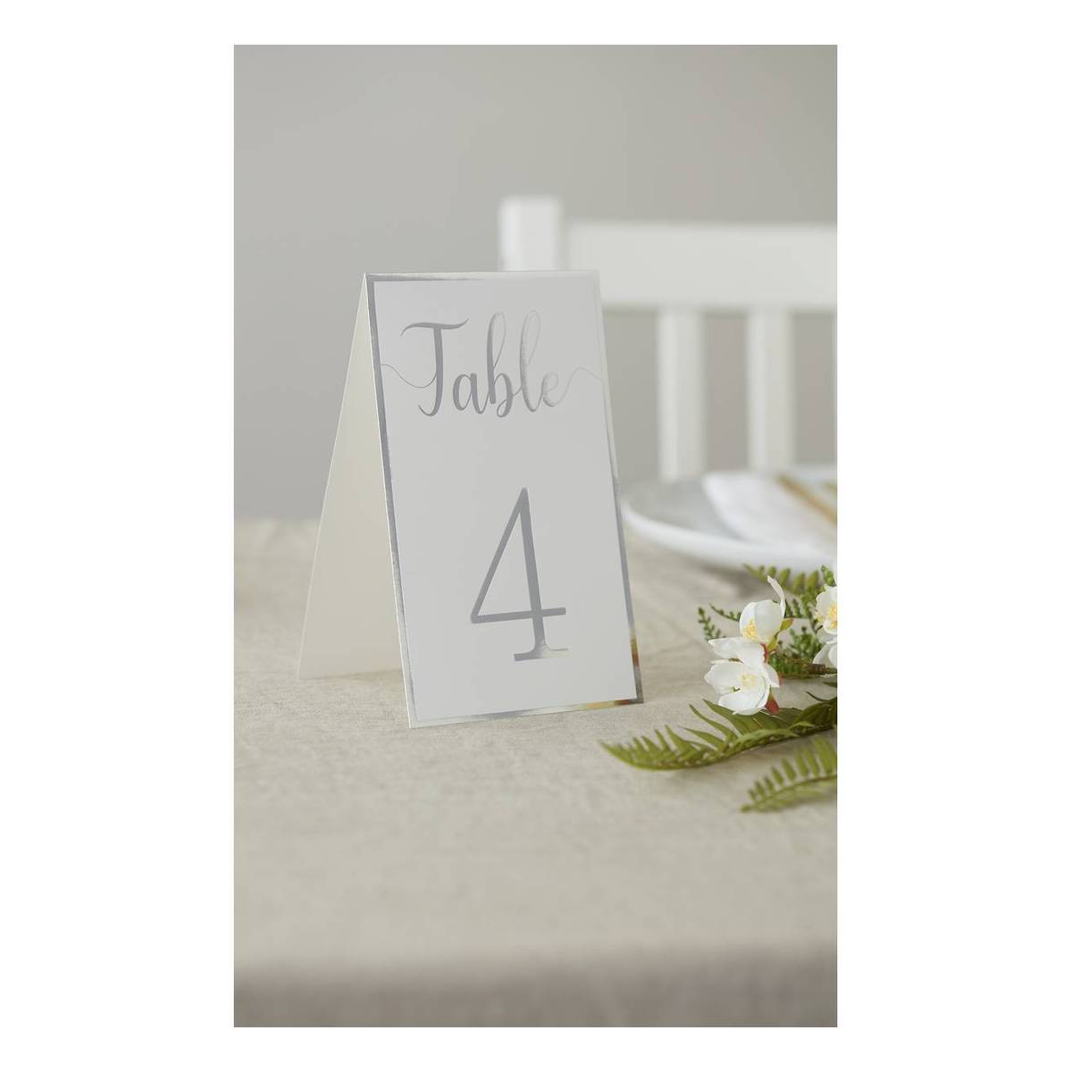 Silver Border Table Numbers 12 Pack | Hobbycraft