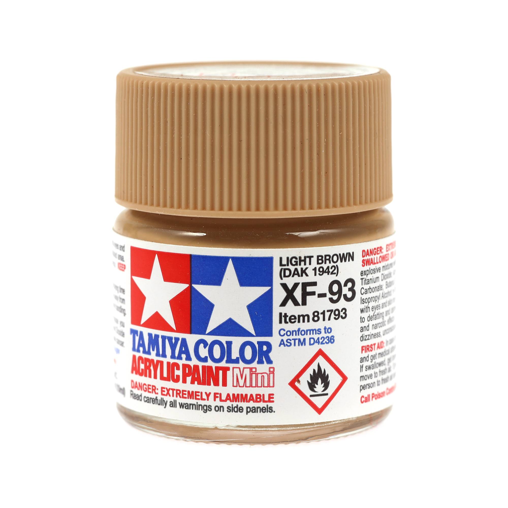 Tamiya Colour Light Brown DAK 1942 Acrylic Paint 10ml (XF-93) | Hobbycraft
