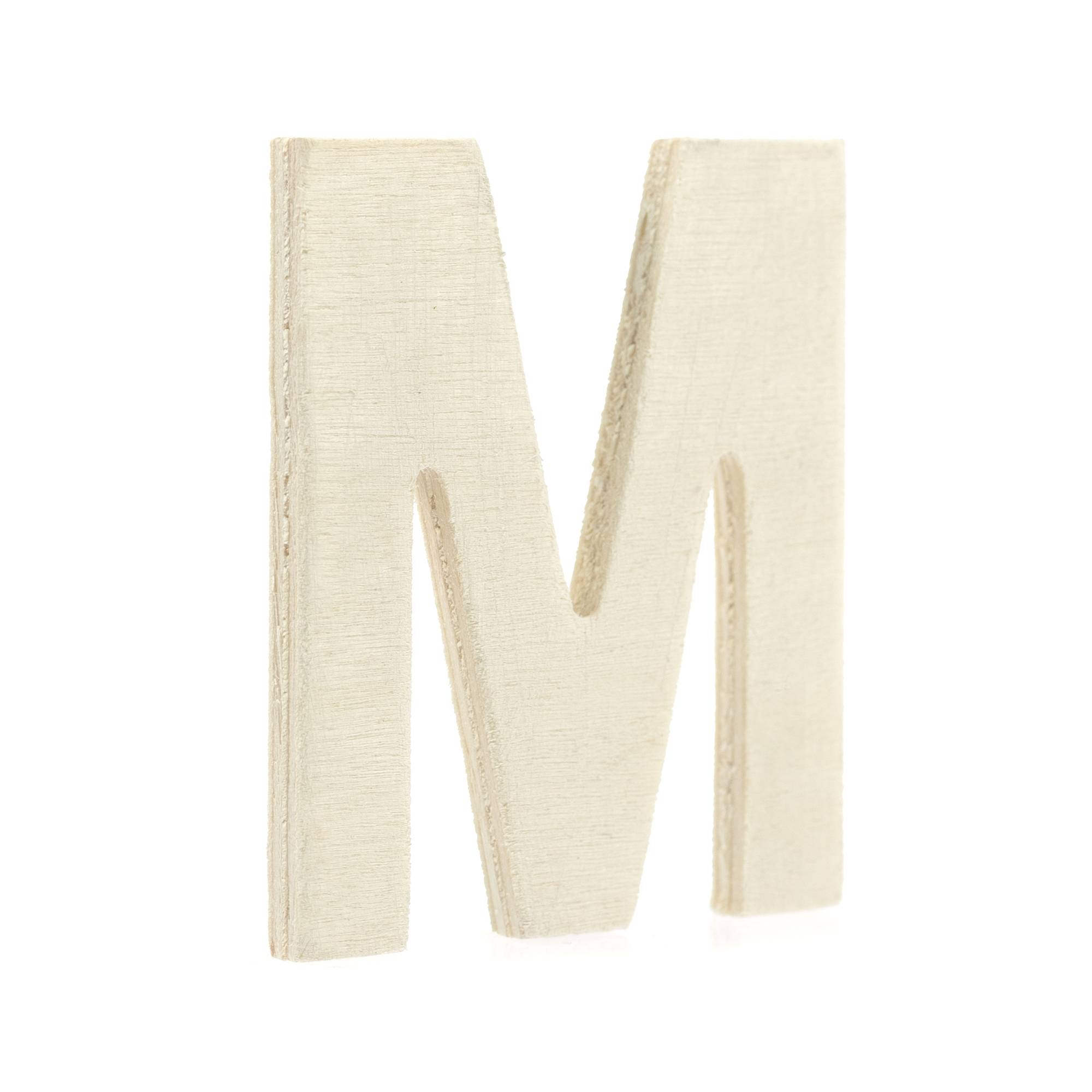 Small Wooden Letter M 6.5cm | Hobbycraft