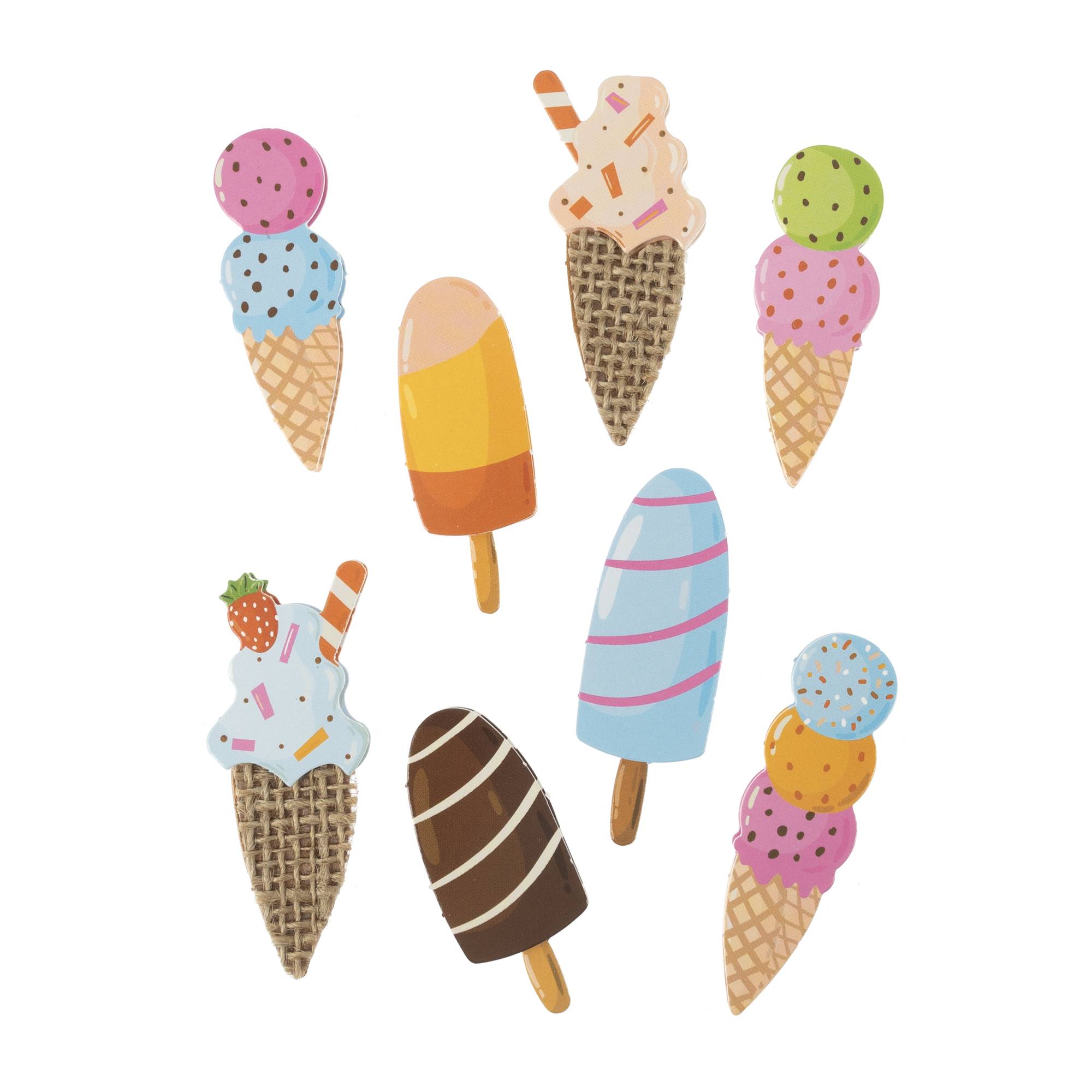 Ice Cream Card Toppers 8 Pack | Hobbycraft