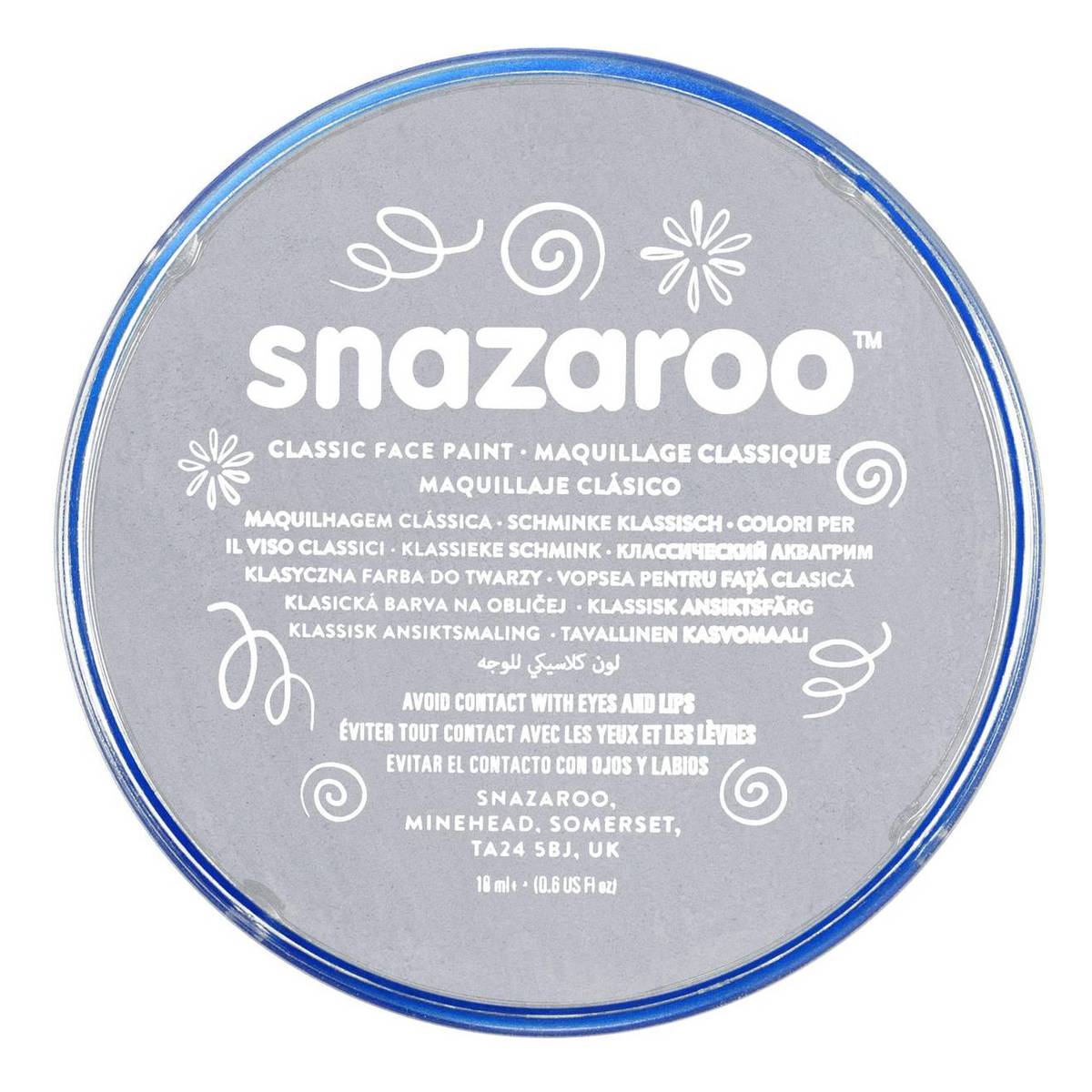 Snazaroo Light Grey Face Paint Compact 18ml | Hobbycraft