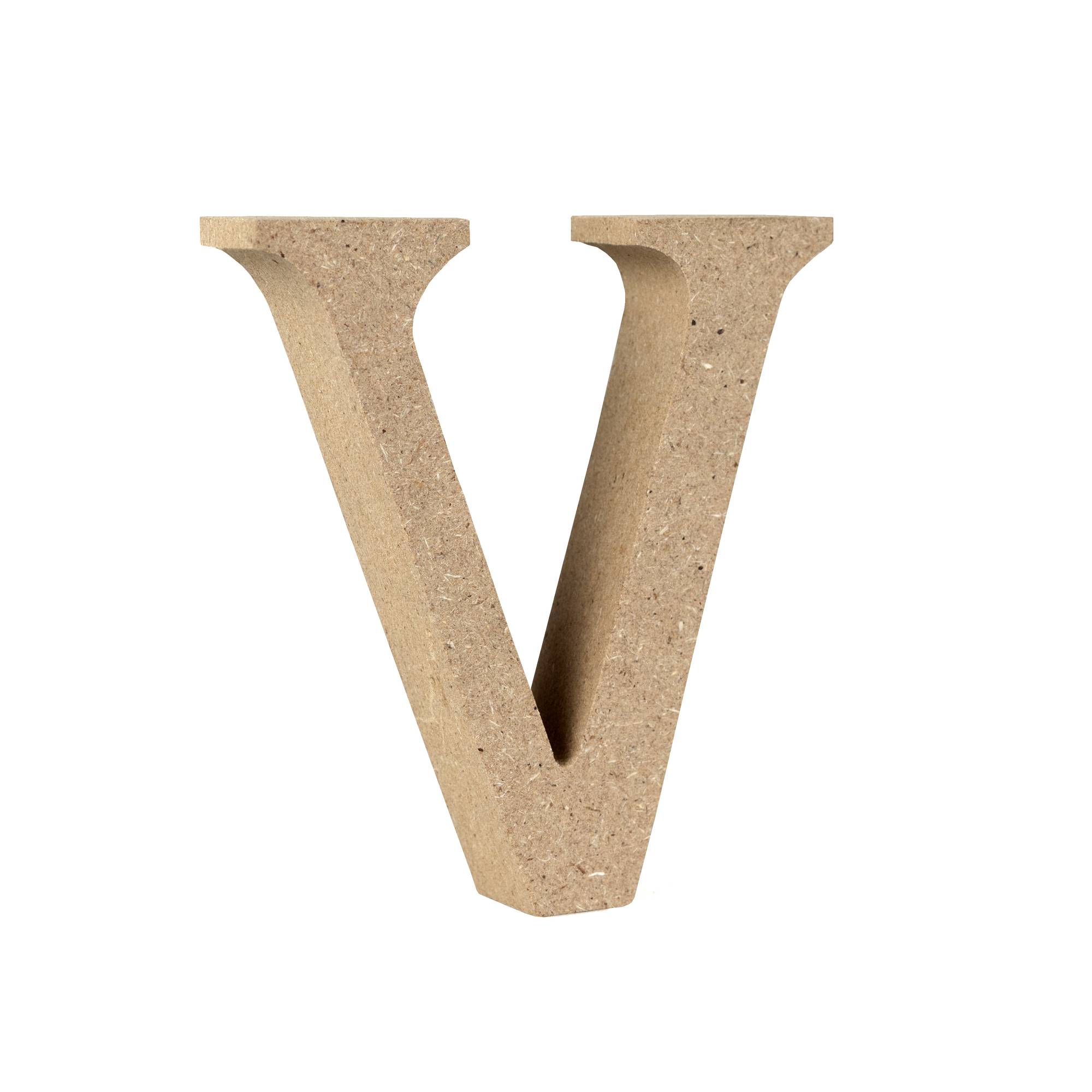 MDF Wooden Letter V 8cm | Hobbycraft