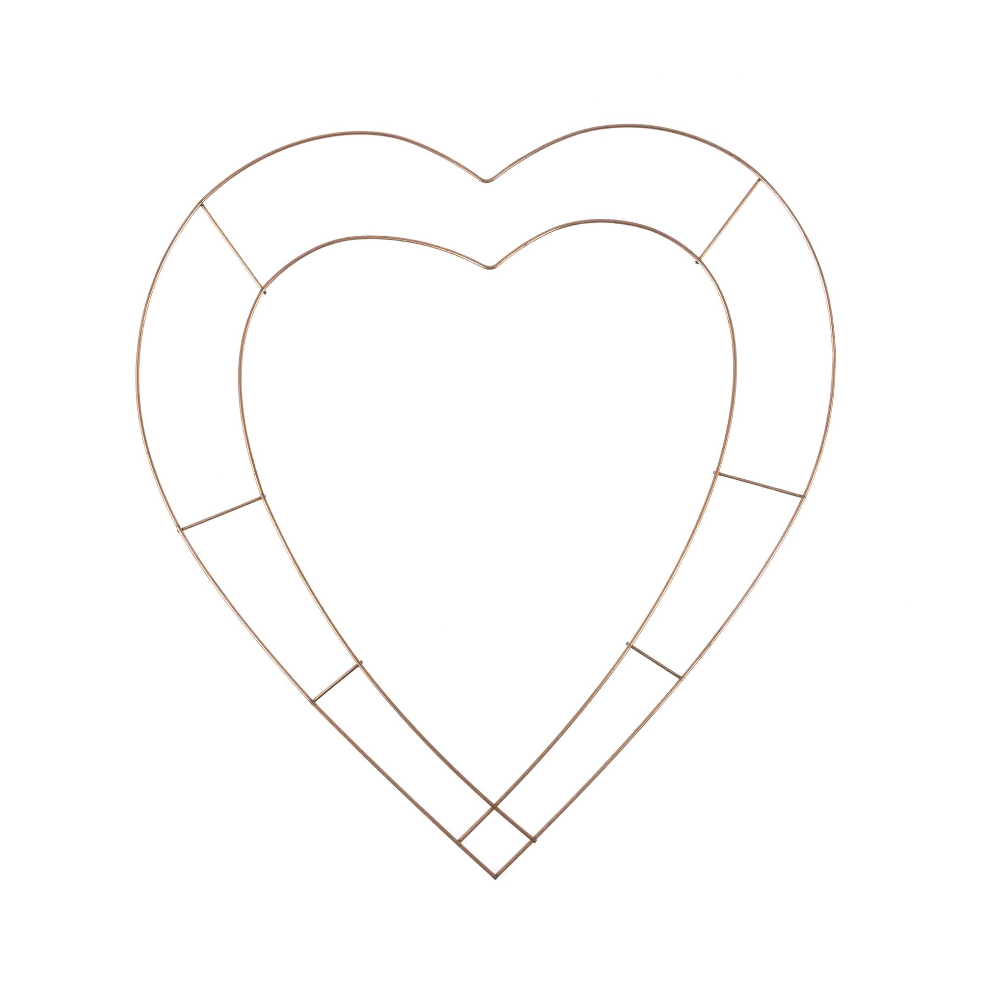 Copper Heart Wire Wreath Frame 38cm | Hobbycraft