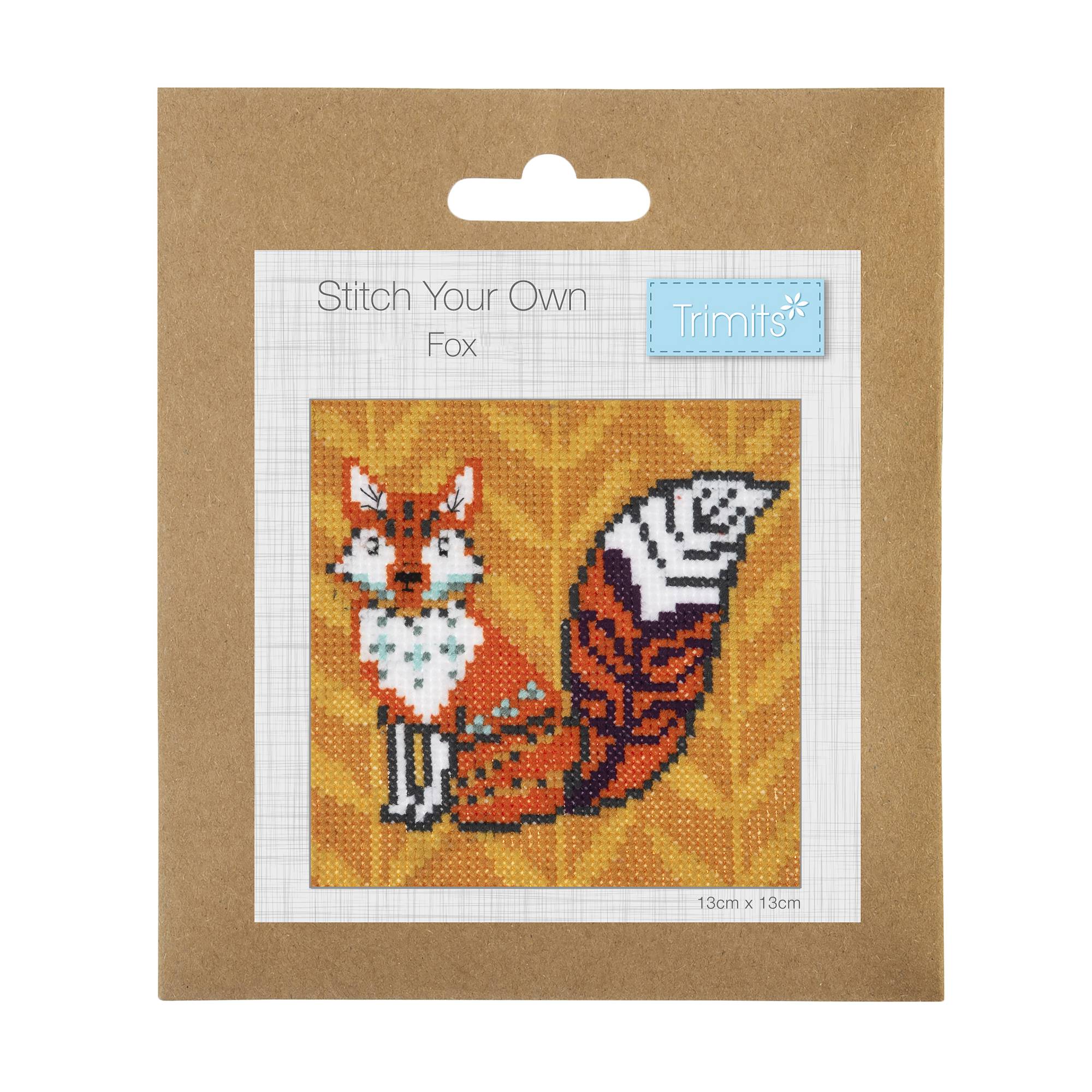 Trimits Fox Mini Cross Stitch Kit 13cm x 13cm | Hobbycraft