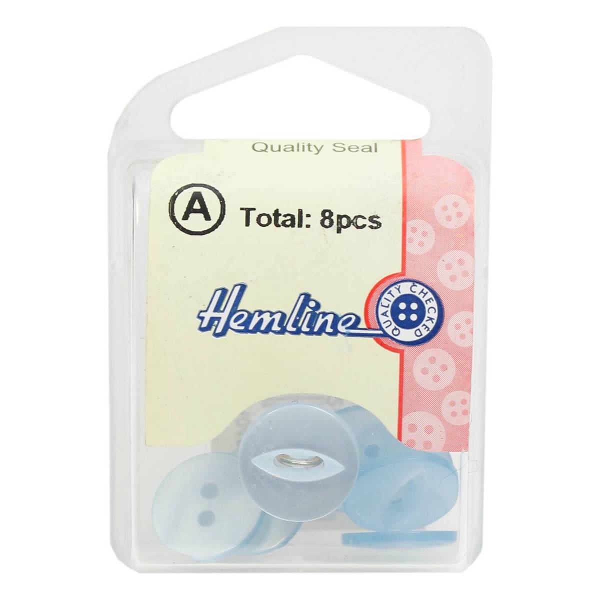 Hemline Baby Blue Basic Fish Eye Button 8 Pack | Hobbycraft