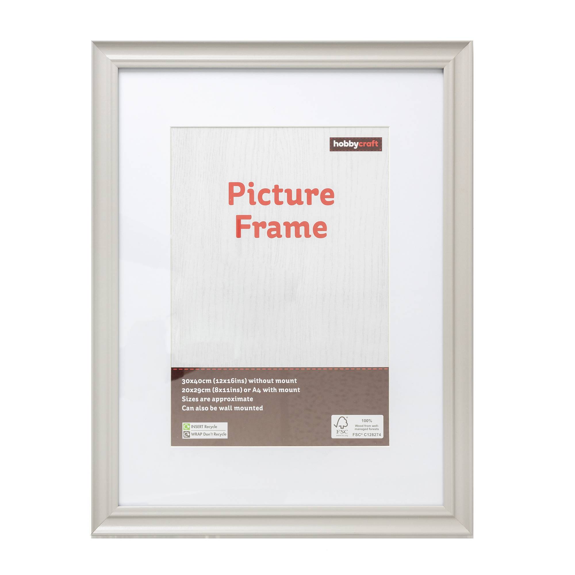 Vintage Grey Picture Frame 30cm x 40cm | Hobbycraft