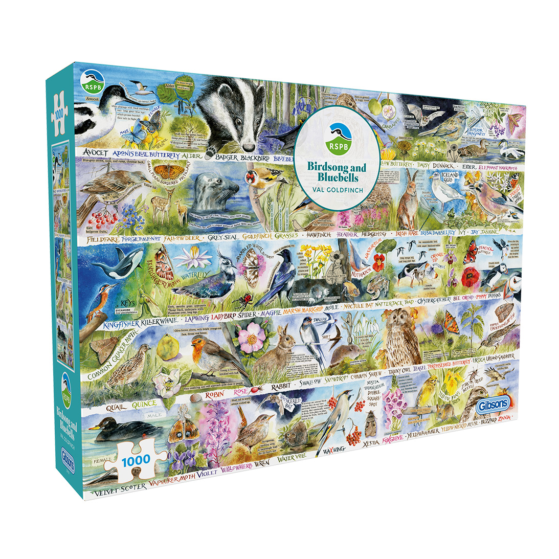 Gibsons RSPB Birdsong and Bluebells Jigsaw Puzzle 1000 Pieces | Hobbycraft