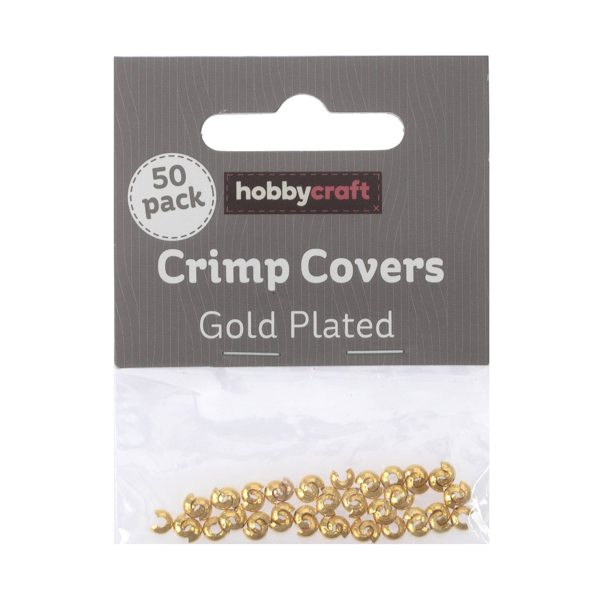 Gold Plated Crimp Covers 50 Pack | Hobbycraft