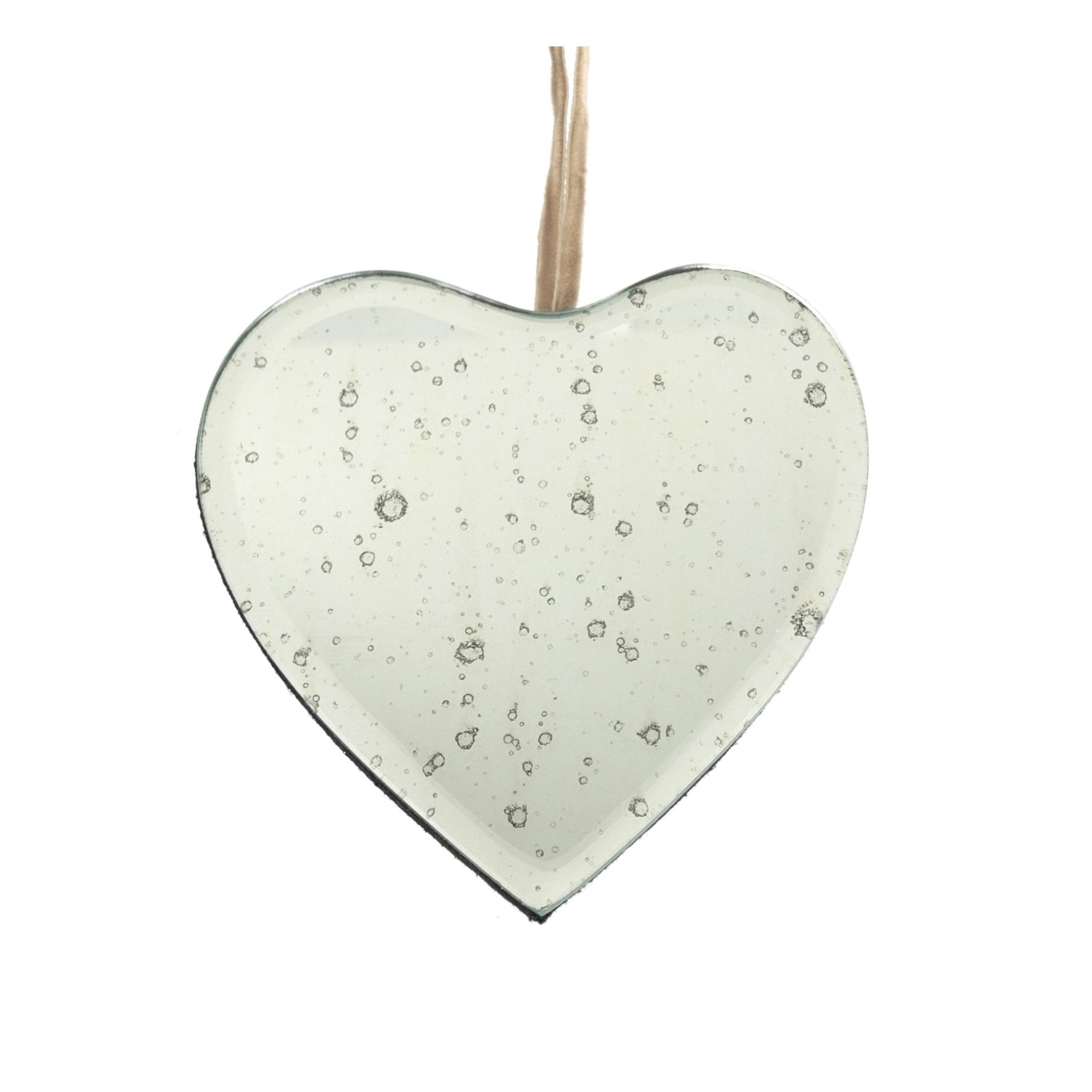 Vintage Mirror Heart Decoration 10cm | Hobbycraft