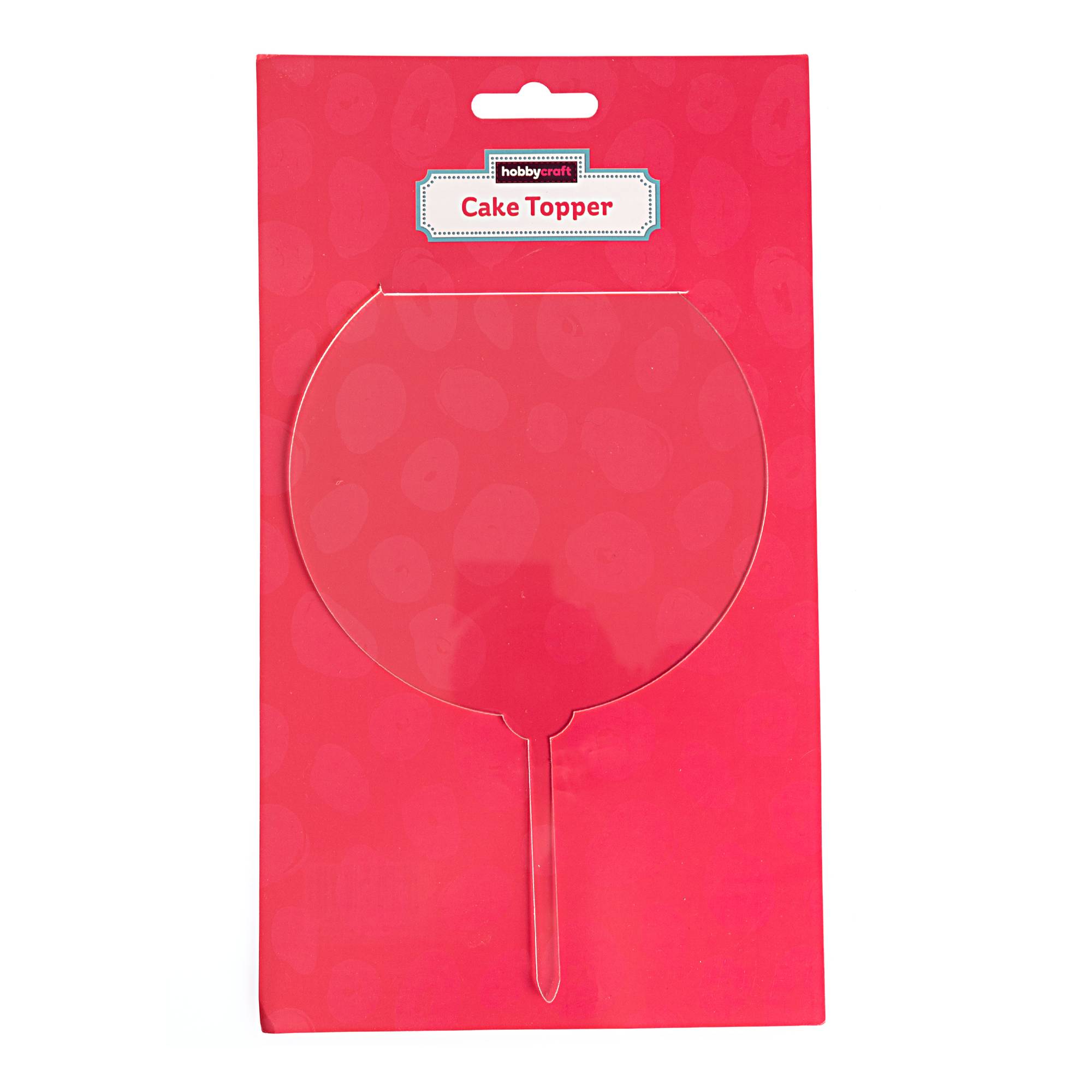 Clear Round Acrylic Cake Topper 12cm x 19cm | Hobbycraft
