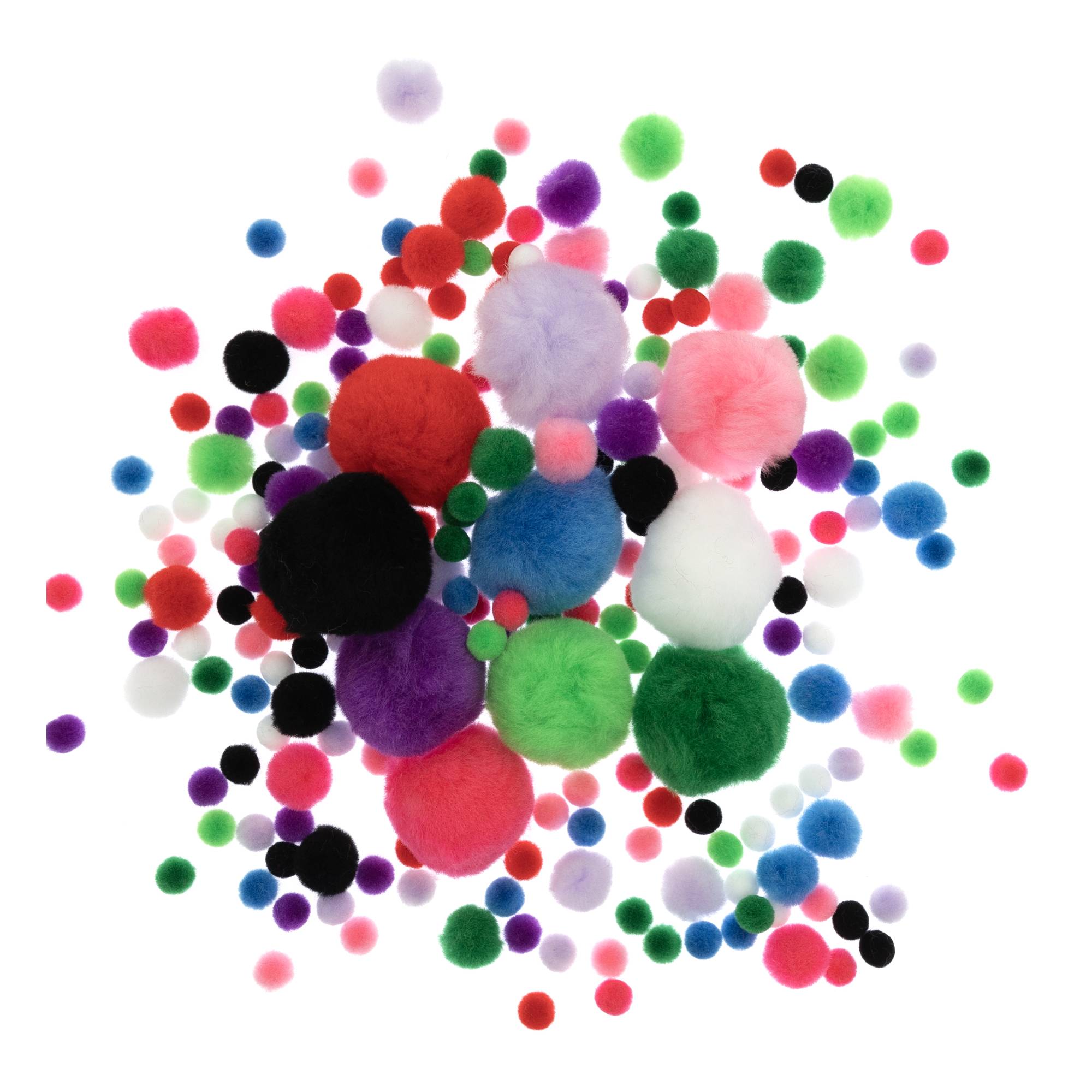 Assorted Pom Poms 200 Pack | Hobbycraft