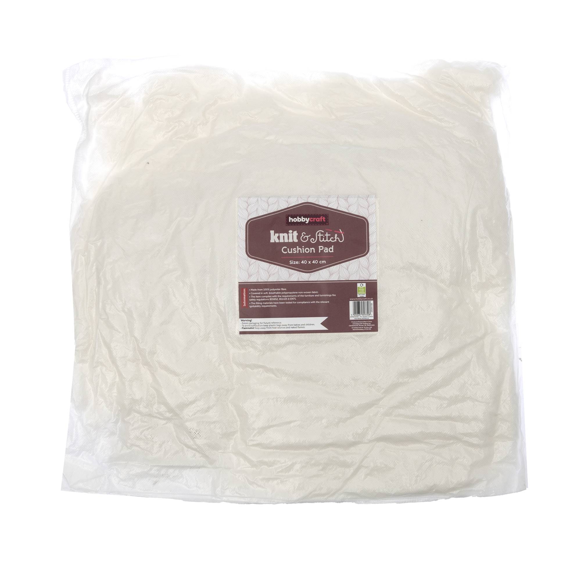 Square Cushion Pad 40cm x 40cm | Hobbycraft