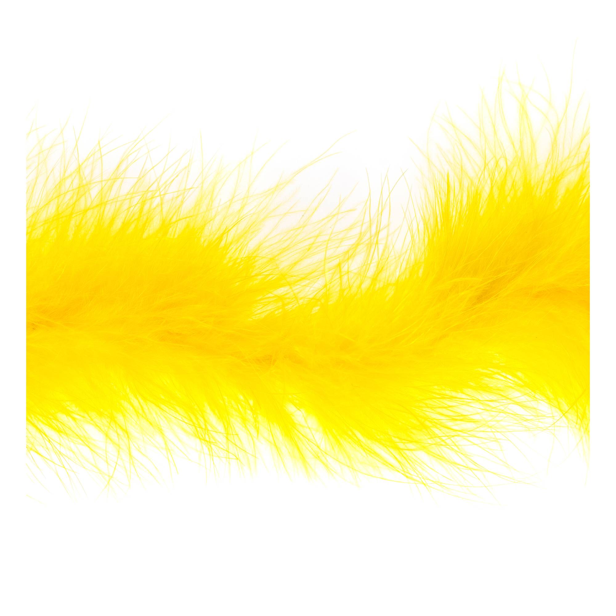 Yellow Luxury Marabou Trim by the Metre | Hobbycraft