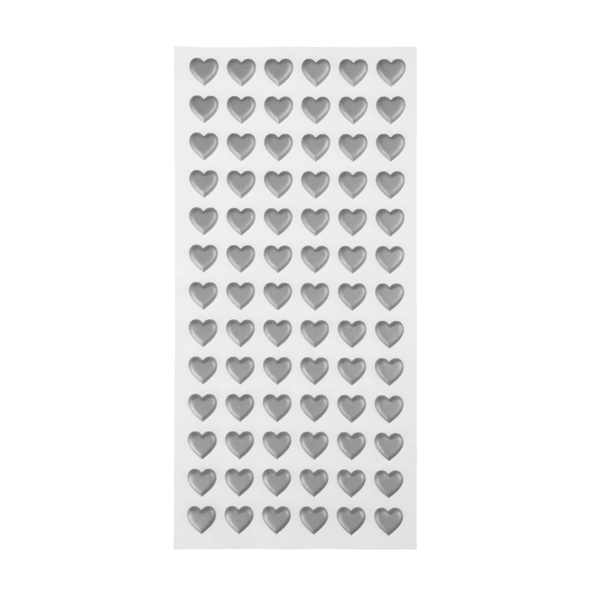 Silver Heart Puffy Stickers 78 Pack | Hobbycraft