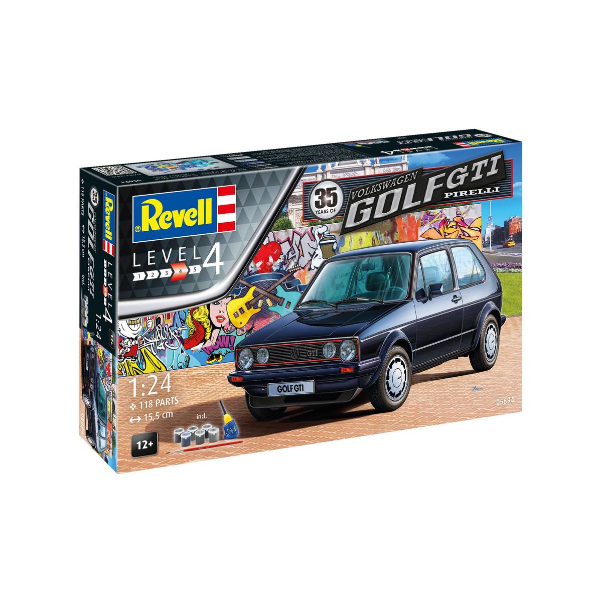Revell Volkswagen Golf GTI Pirelli Model Set 1:24 | Hobbycraft