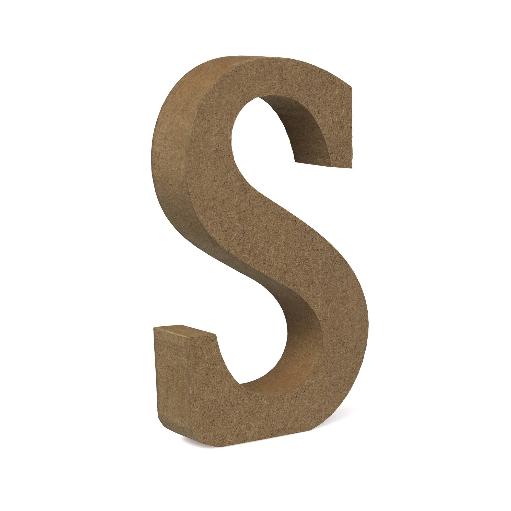 MDF Wooden Letter S 13cm | Hobbycraft