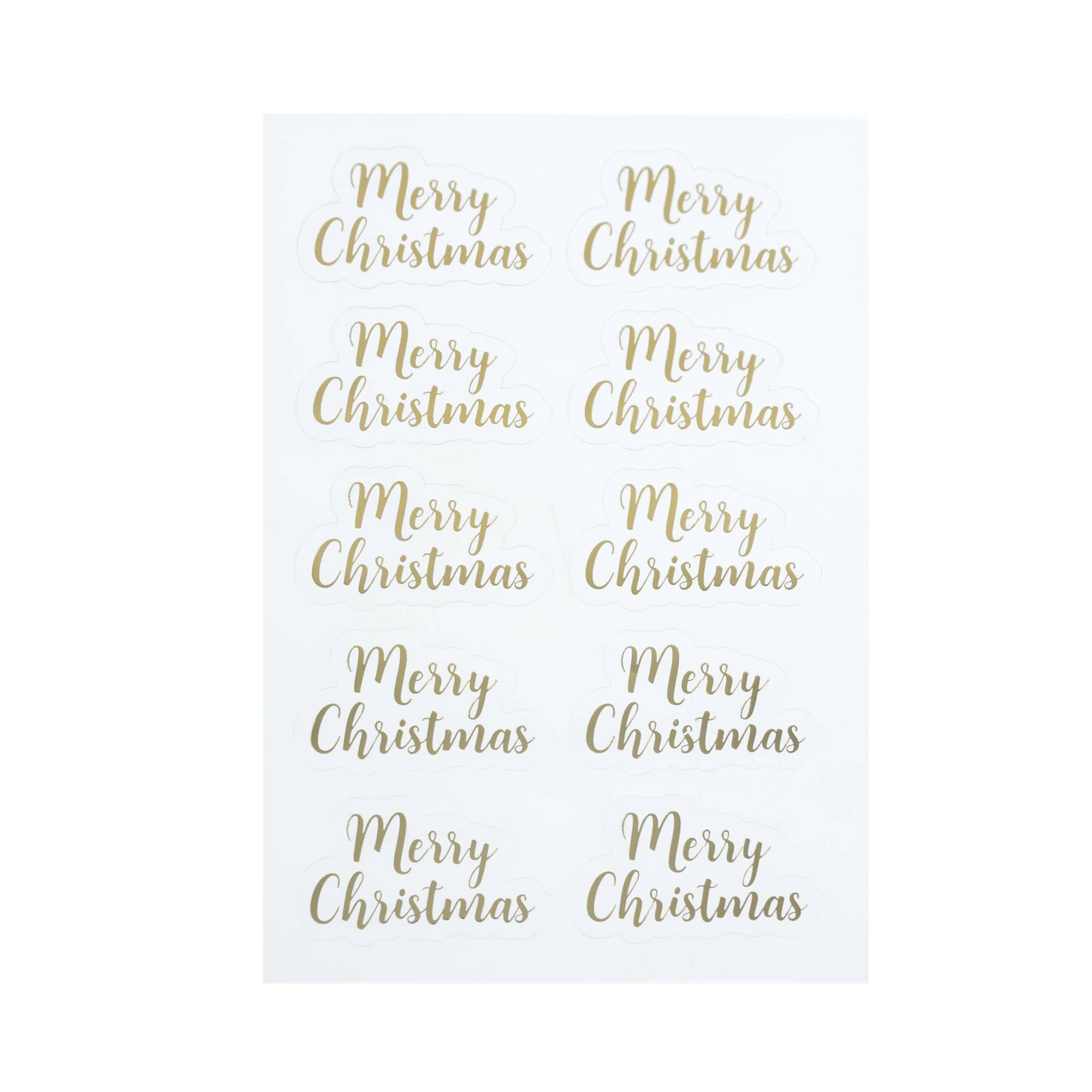 Merry Christmas Gold Foil Stickers | Hobbycraft