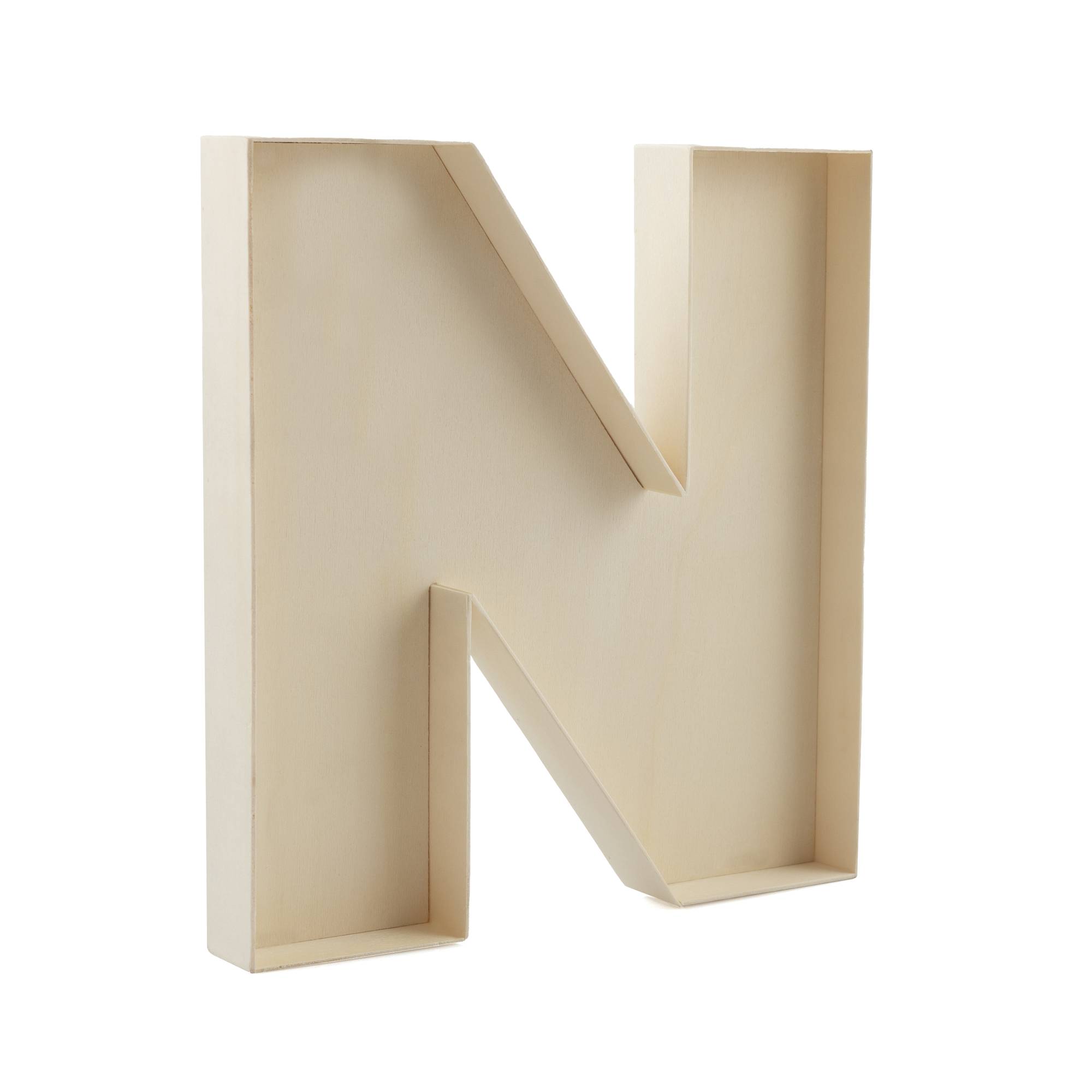Wooden Fillable Letter N 22cm | Hobbycraft