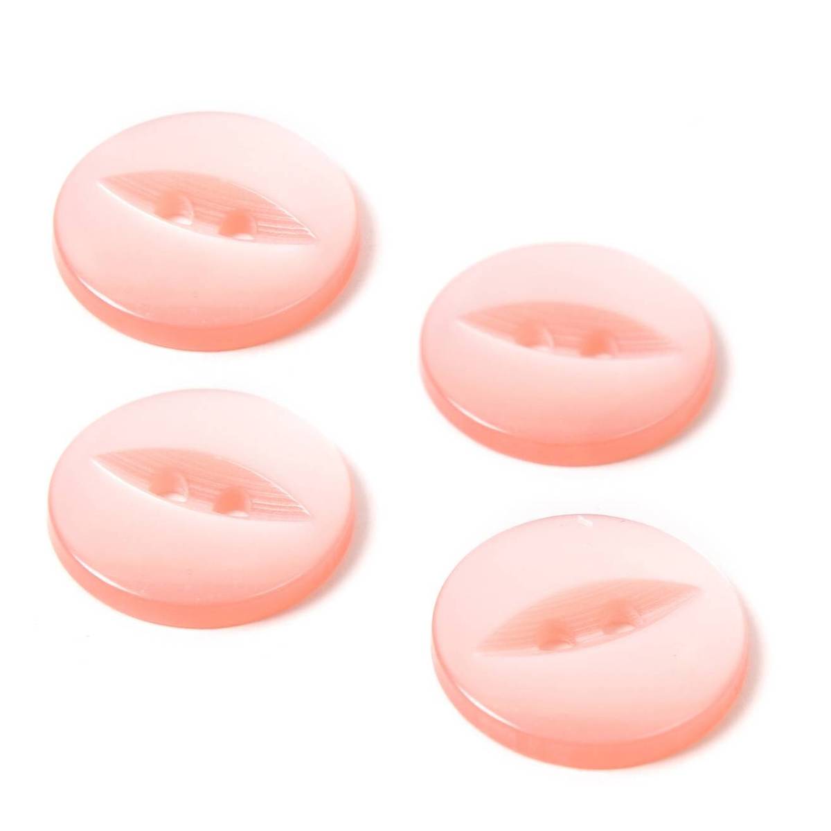 Hemline Pink Basic Fish Eye Button 4 Pack | Hobbycraft