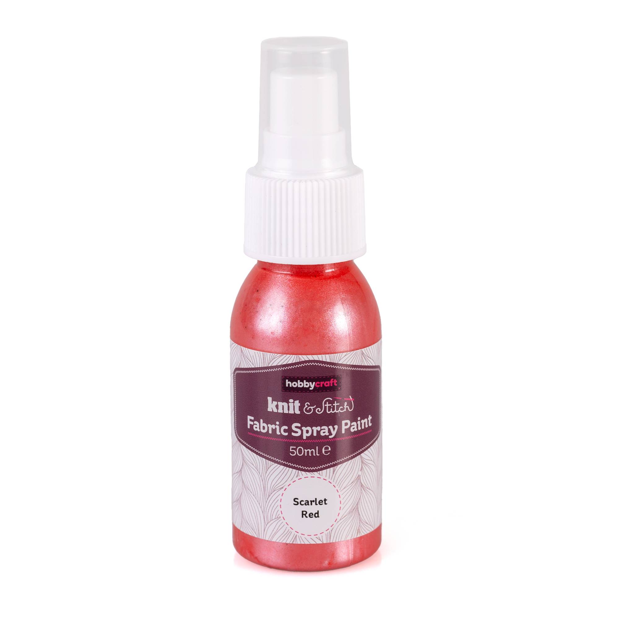 Scarlet Red Fabric Spray Paint 50ml | Hobbycraft