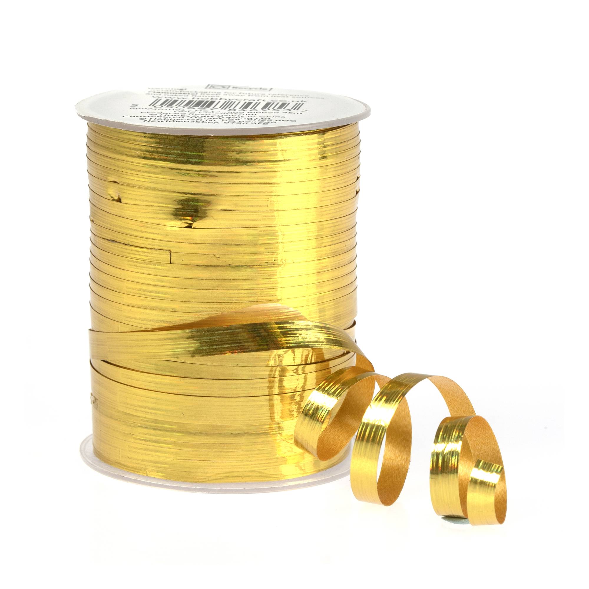 Gold Curling Ribbon 5mm x 45m | Hobbycraft