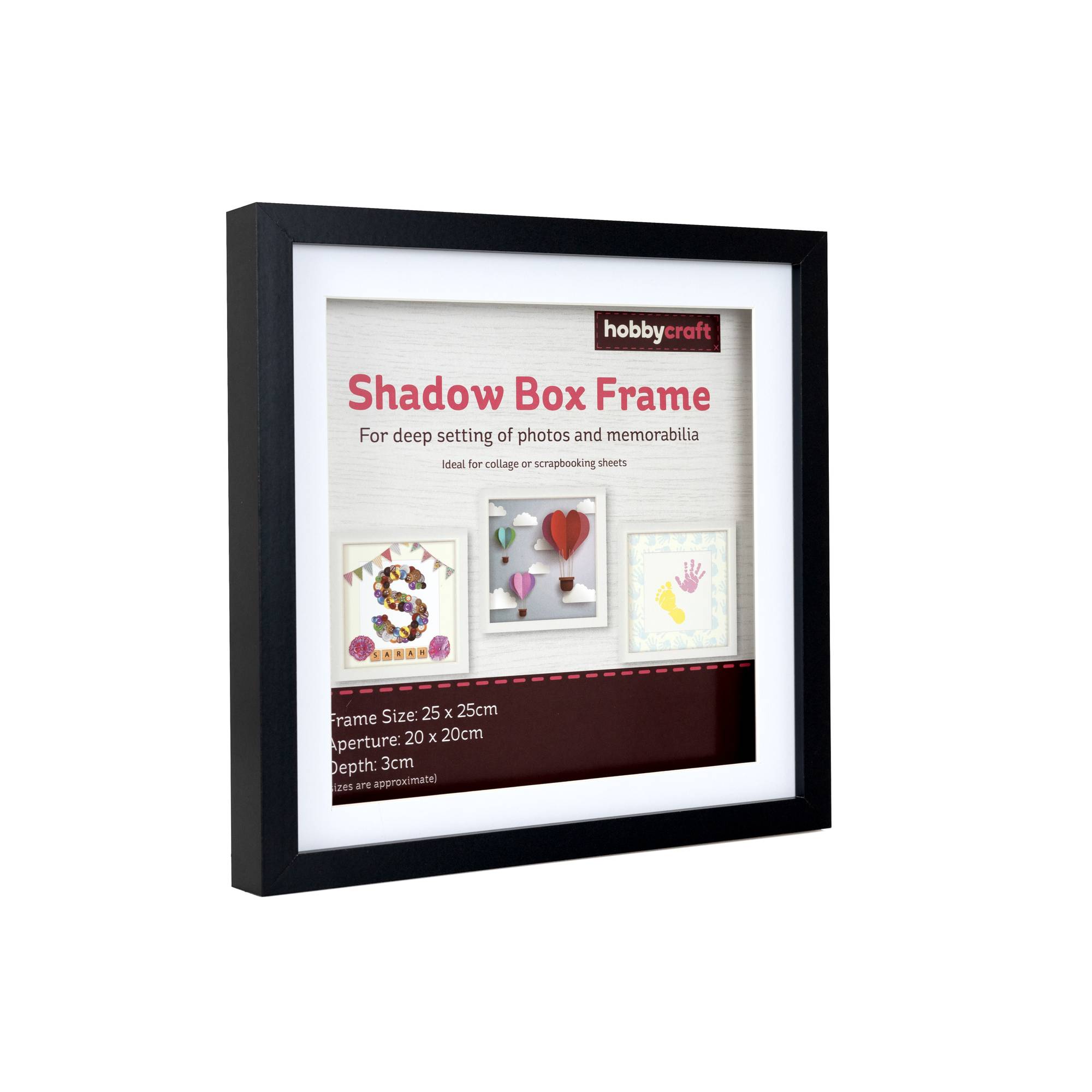 Black Shadow Box Frame 25cm x 25cm | Hobbycraft