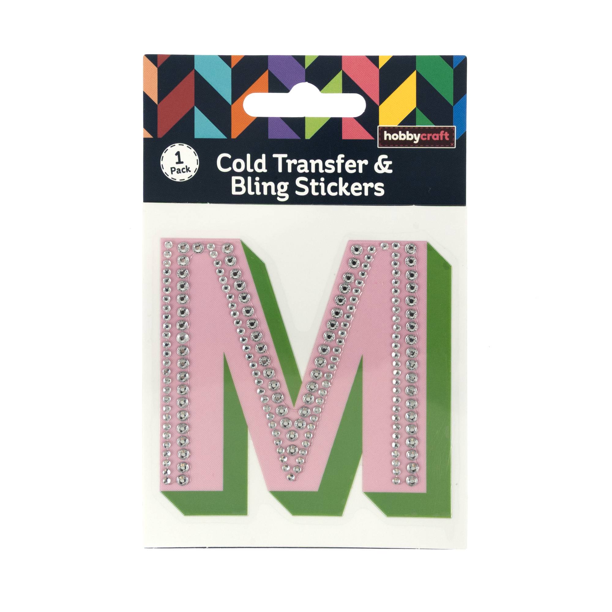Cold Transfer and Bling Letter M Sticker Set | Hobbycraft