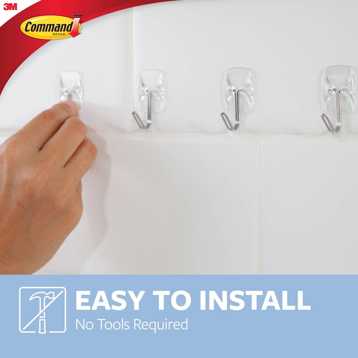 Command Small Clear Utensil Hooks 3 Pack | Hobbycraft