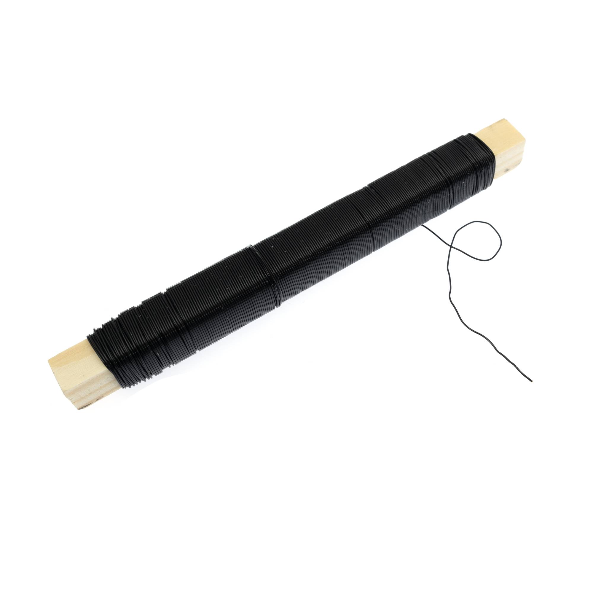 Black Metallic Wire 0.5mm x 25m | Hobbycraft