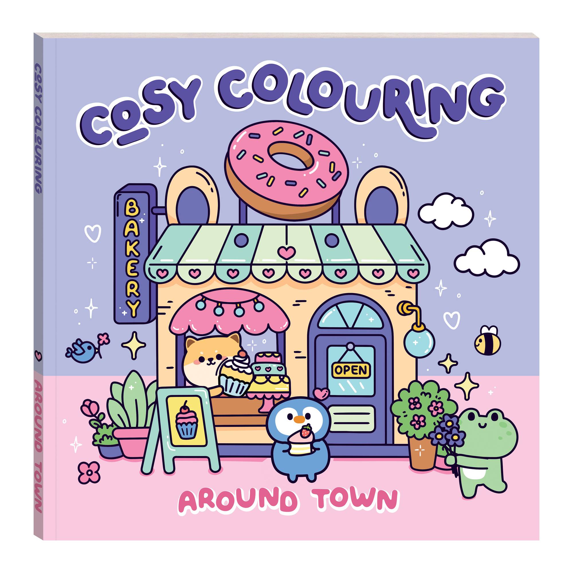 Cosy Colouring Around Town Colouring Book | Hobbycraft