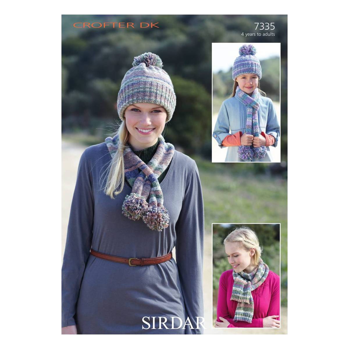 Sirdar Crofter DK Hats and Scarves Digital Pattern 7335 | Hobbycraft