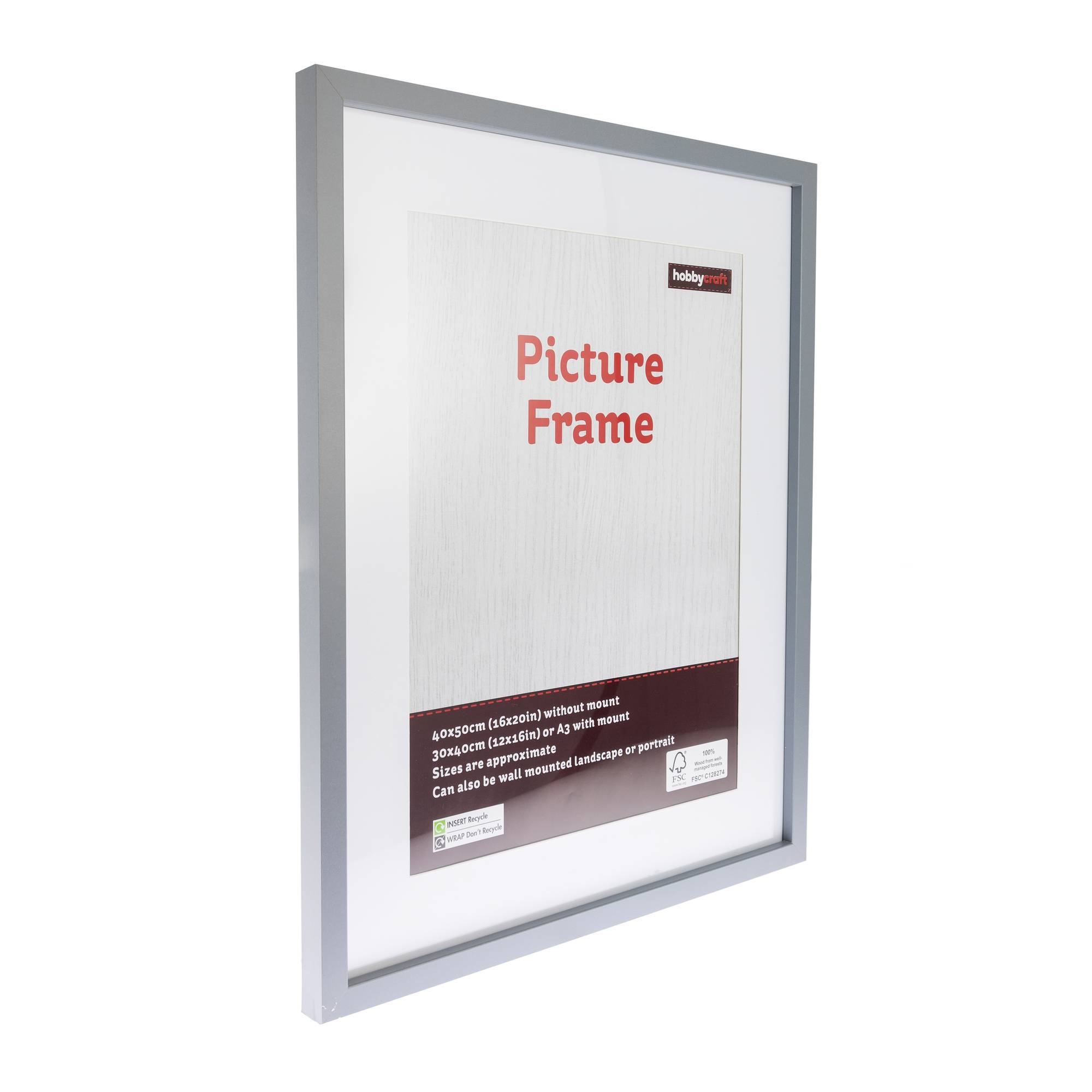 Light Grey Picture Frame 40cm x 50cm | Hobbycraft
