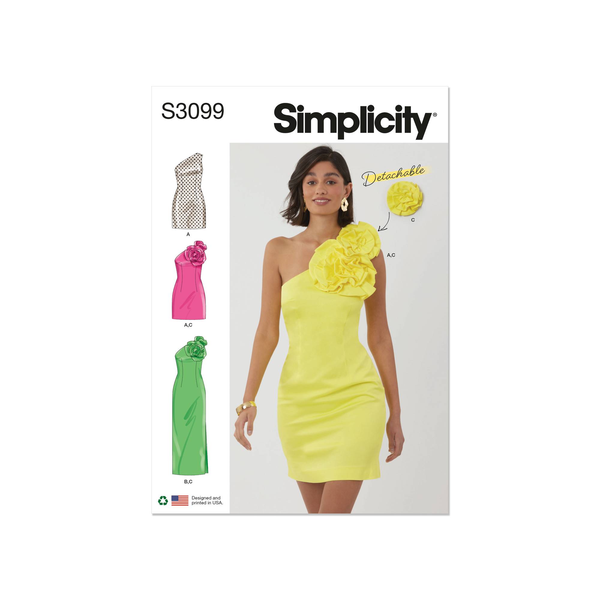 Simplicity Women’s Petite Dress Sewing Pattern S3099 (12-20) | Hobbycraft