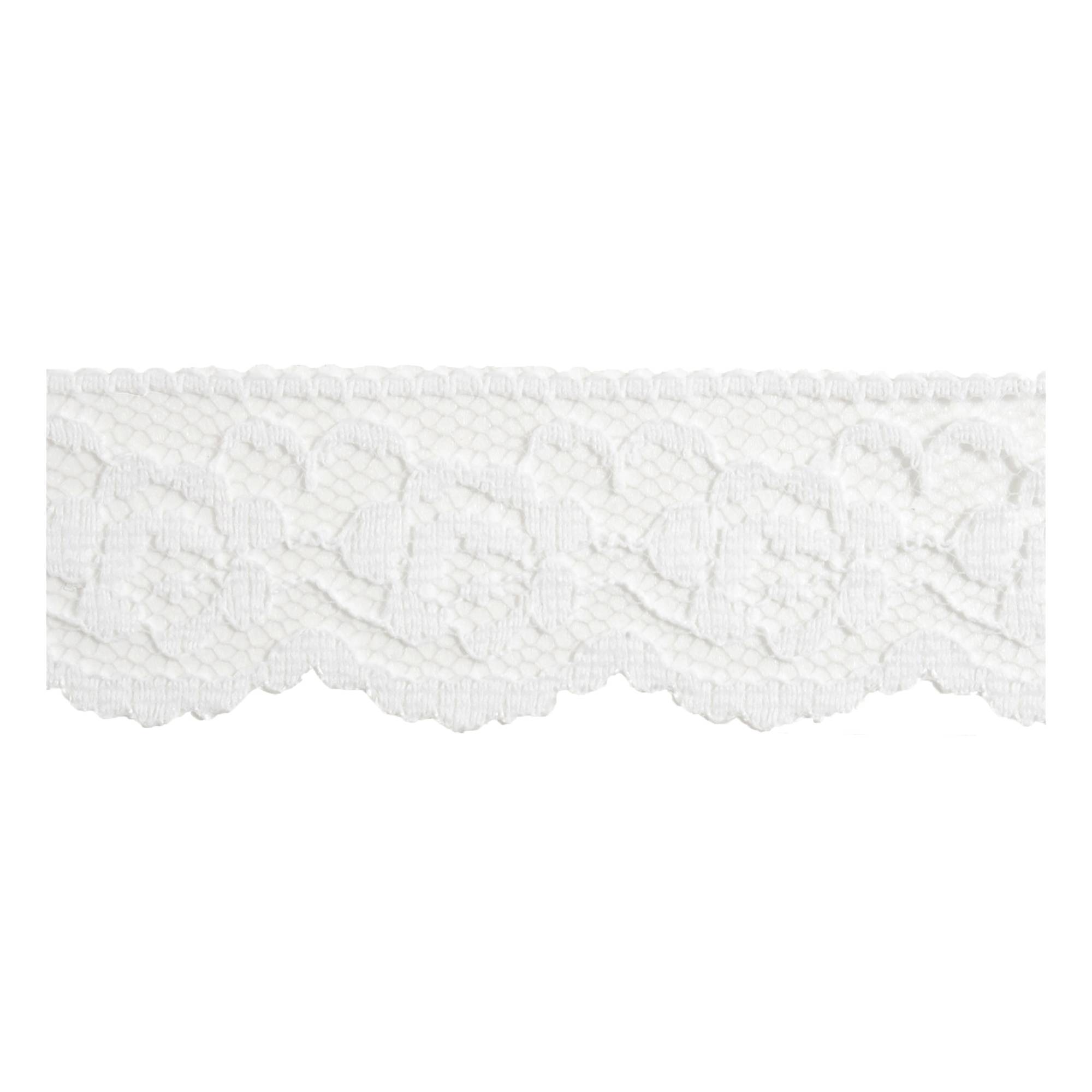 White 35mm Buttercup Lace Trim by the Metre | Hobbycraft