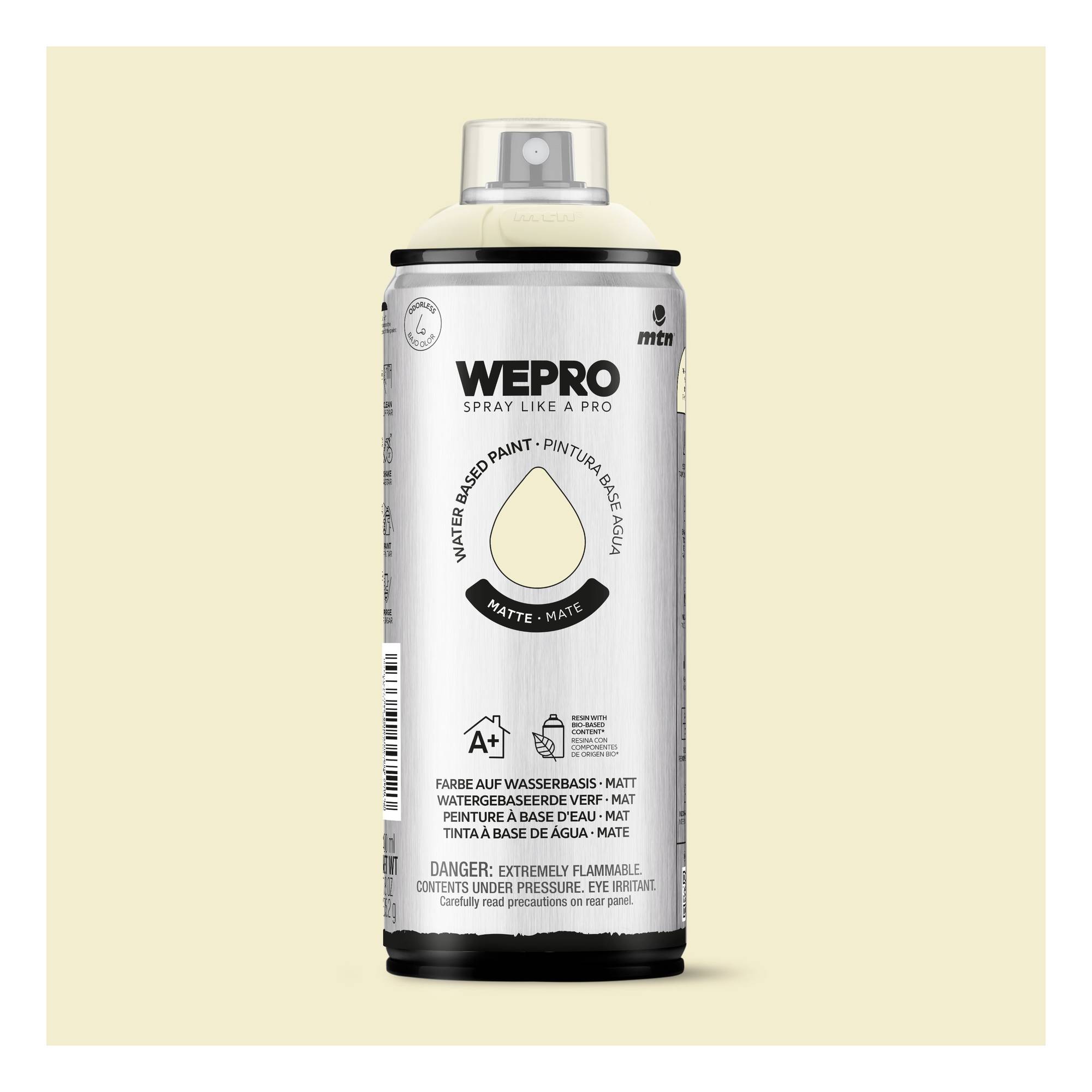 MTN WEPRO Montmartre White Matte Water-Based Spray Paint 400ml | Hobbycraft