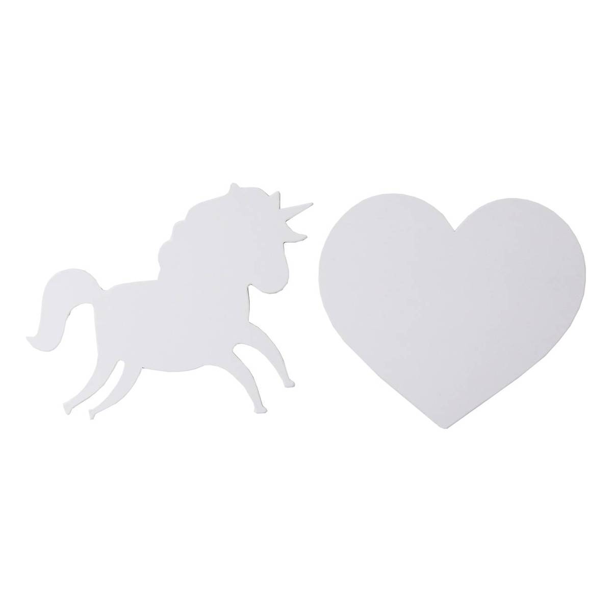 Unicorn and Heart Card Shapes 10 Pack | Hobbycraft