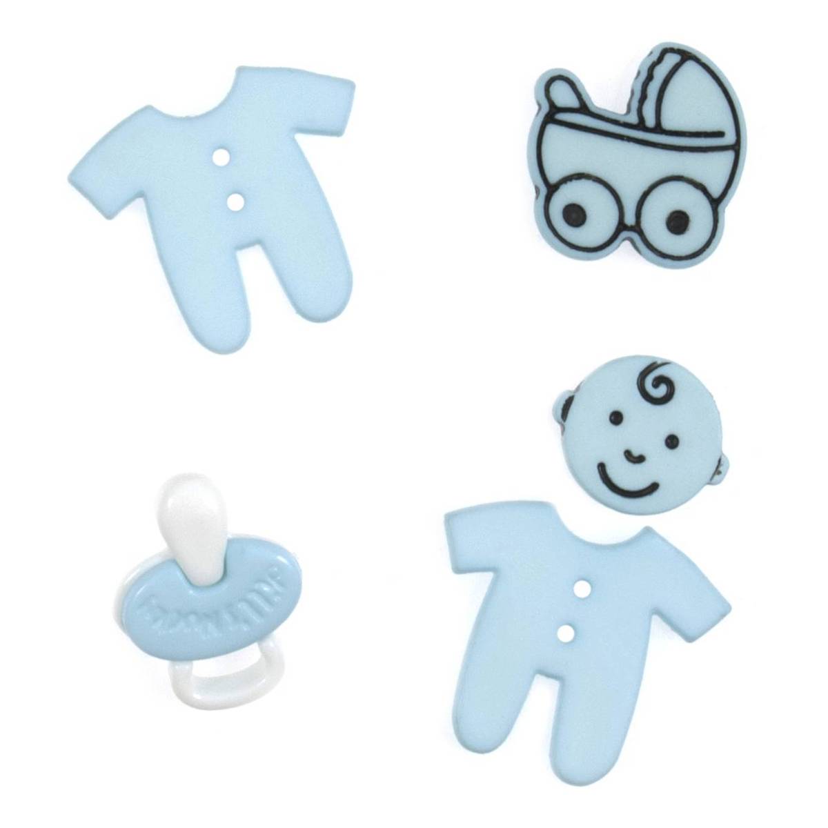 Trimits Baby Blue Craft Buttons 5 Pieces | Hobbycraft