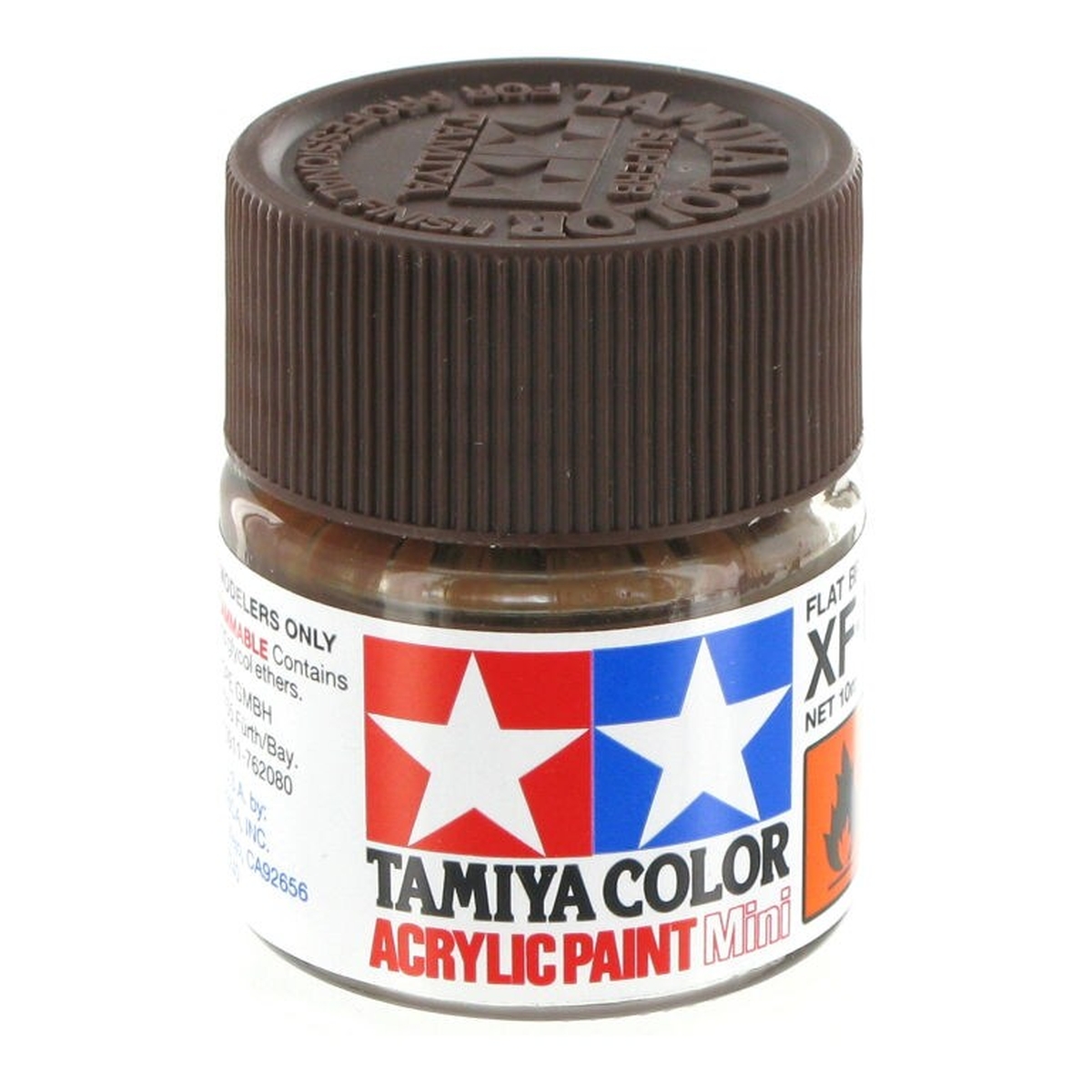 Tamiya Colour Acrylic Paint XF-10 Flat Brown 10ml | Hobbycraft