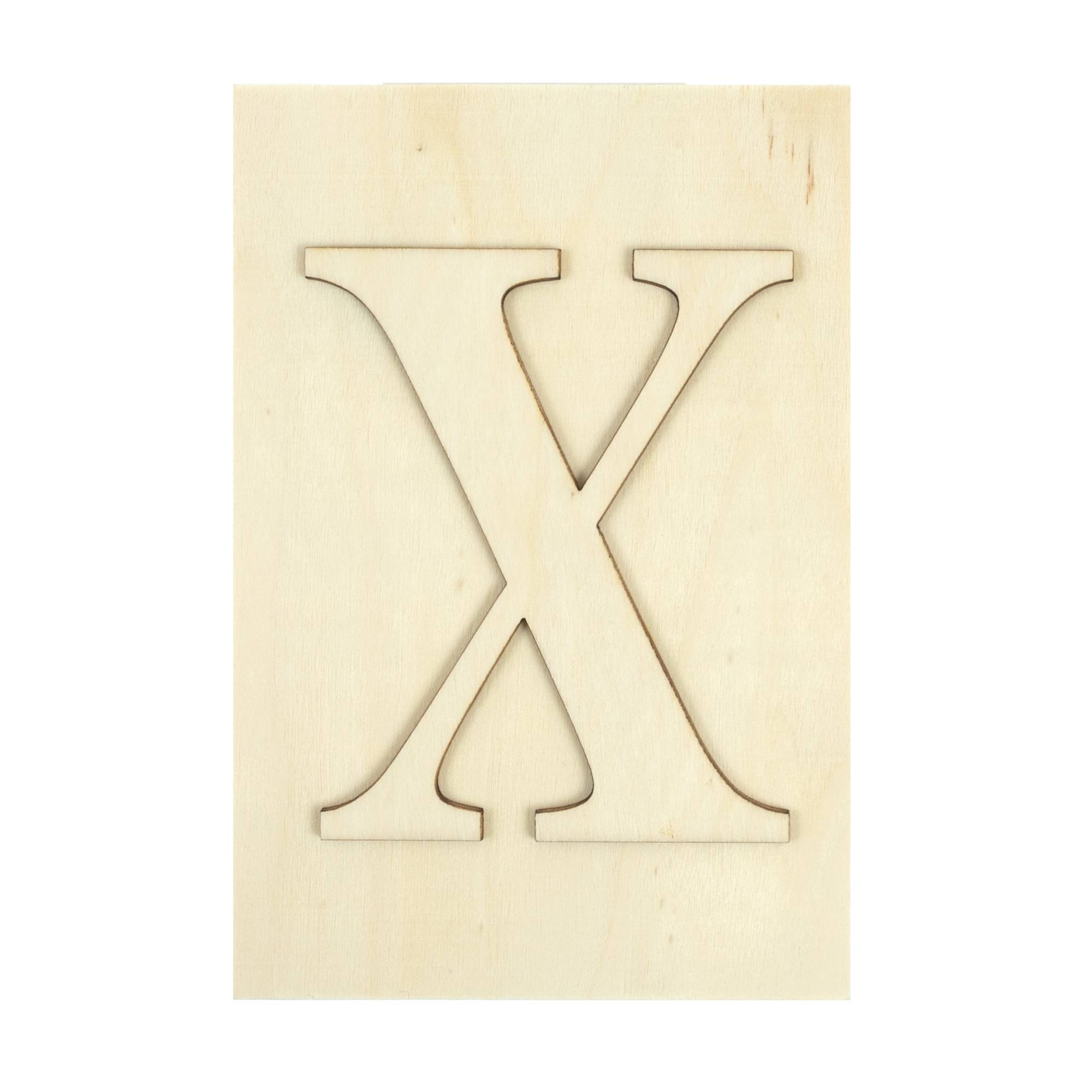 Wooden Letter X Plaque 10cm x 15cm | Hobbycraft