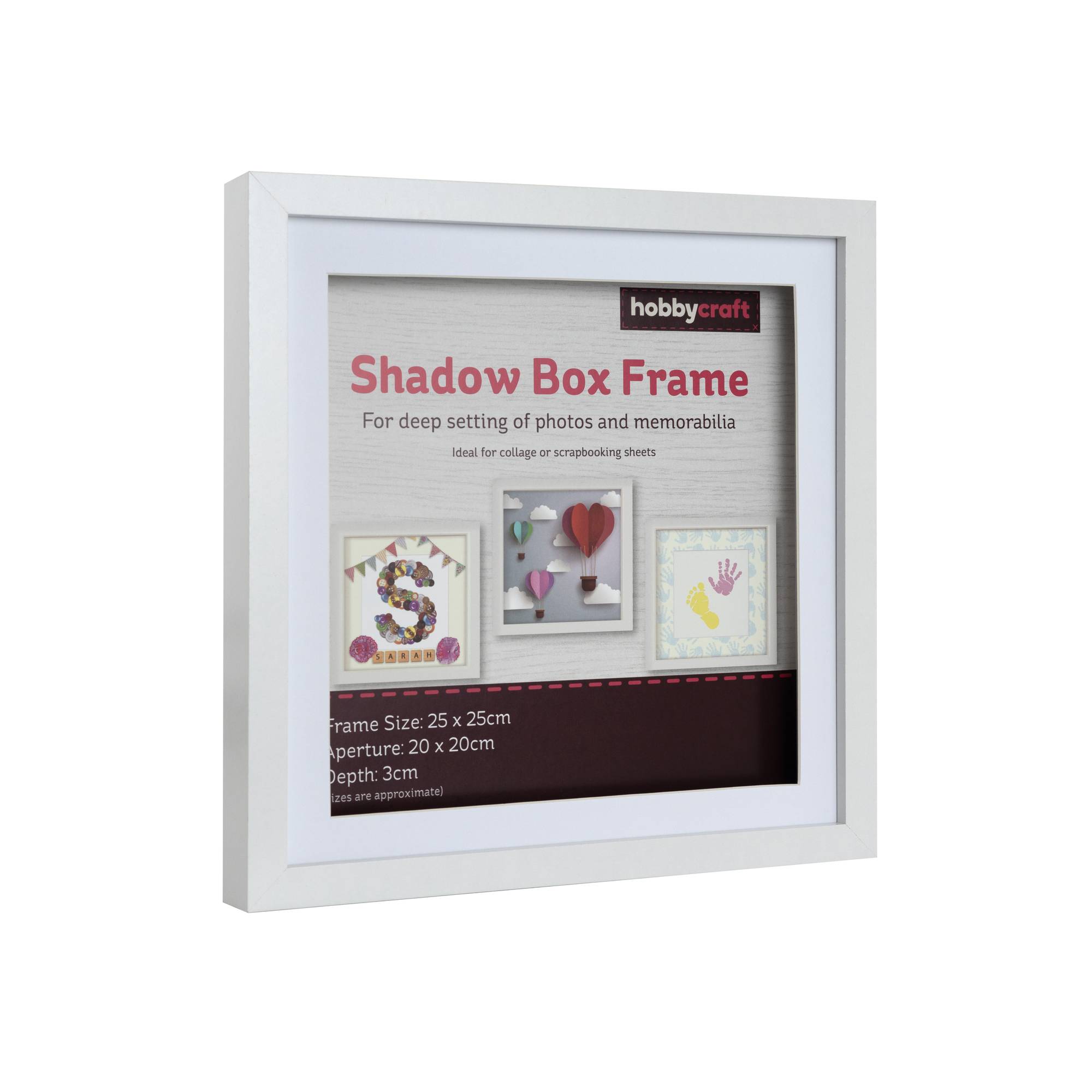 White Shadow Box Frame 25cm x 25cm | Hobbycraft