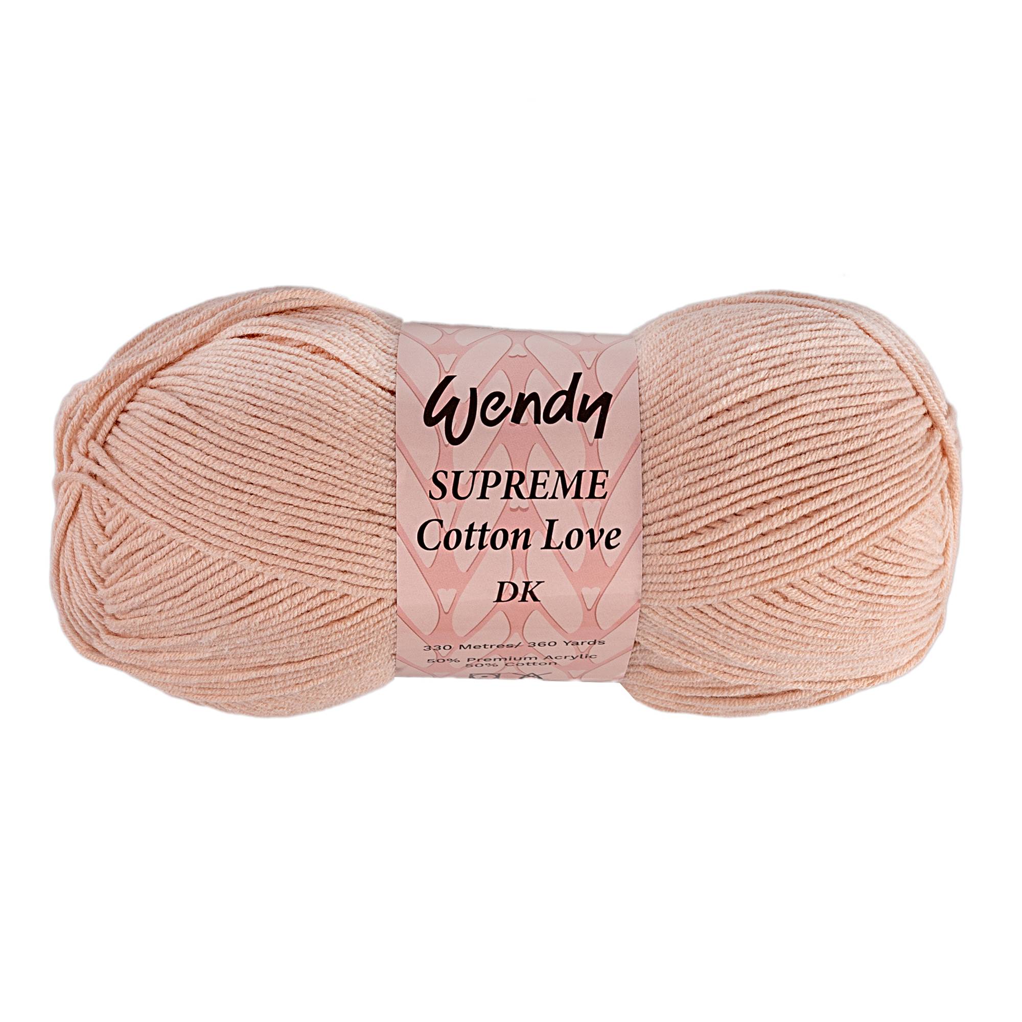 Wendy Dusty Pink Supreme Cotton Love DK Yarn 100g | Hobbycraft