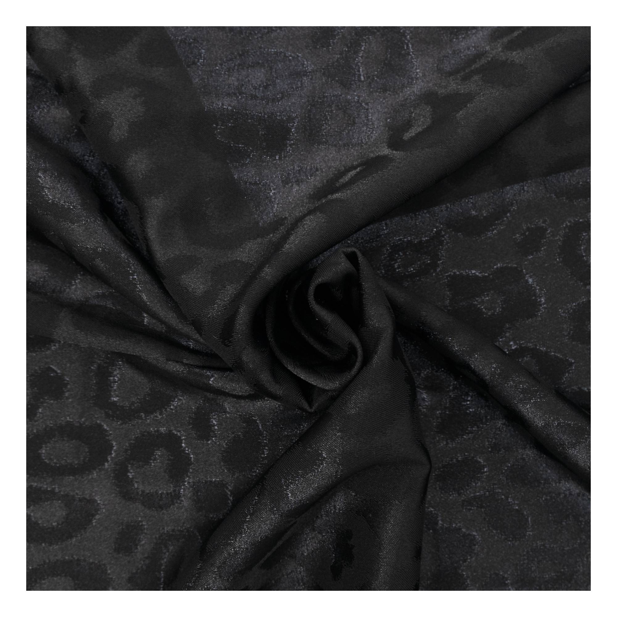 Black Animal Print Satin Fabric by the Metre | Hobbycraft