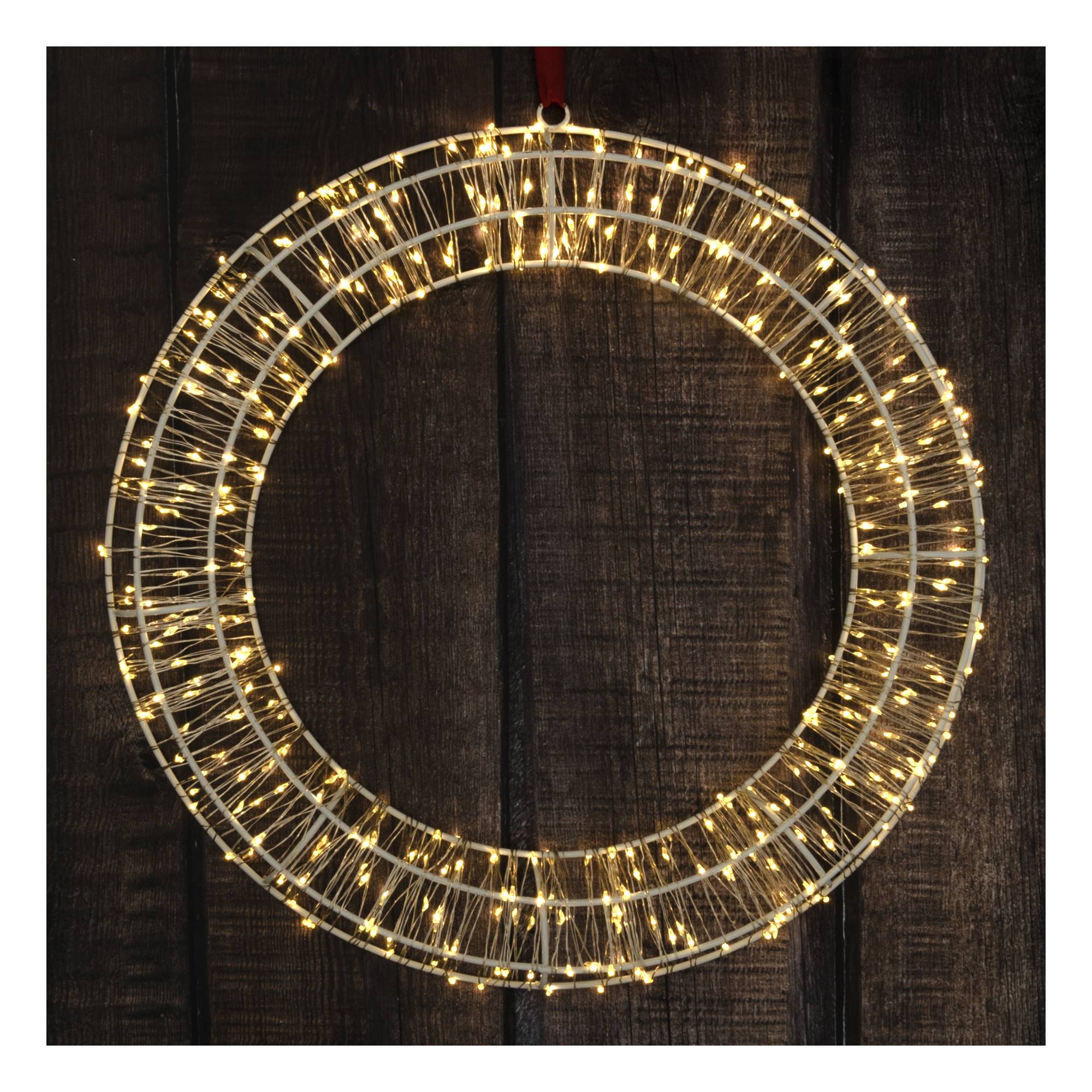 White LED Wreath 40cm | Hobbycraft