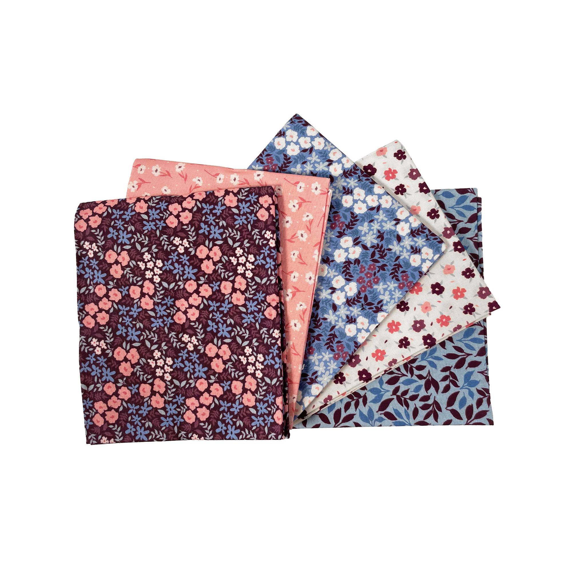 Mulberry Drift Cotton Fat Quarters 5 Pack | Hobbycraft