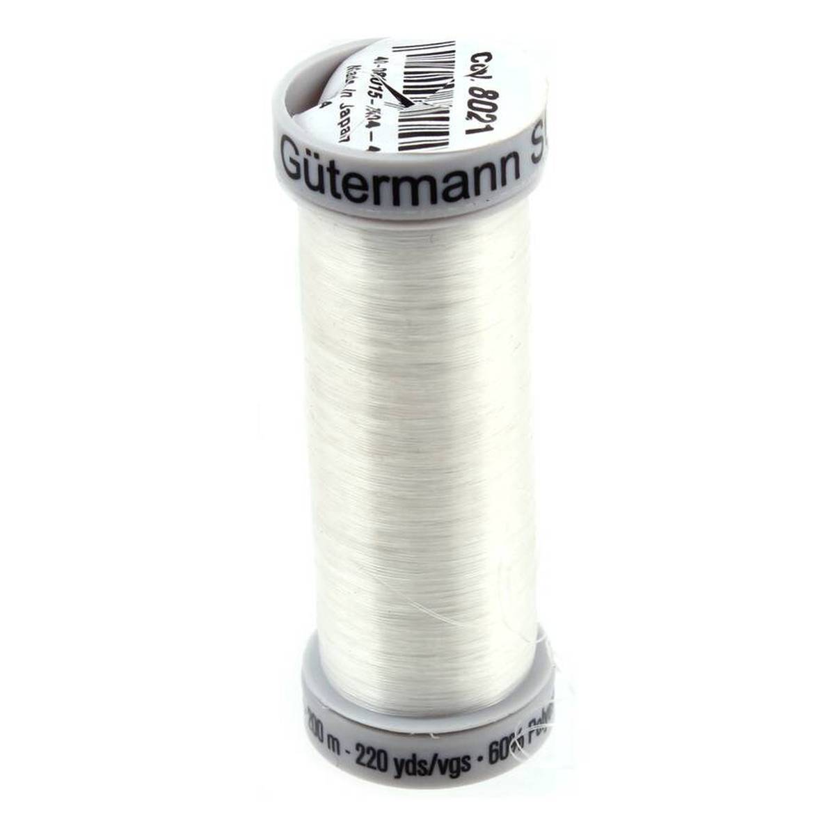 Gutermann White Metallic Sliver Embroidery Thread 200m (8021) | Hobbycraft