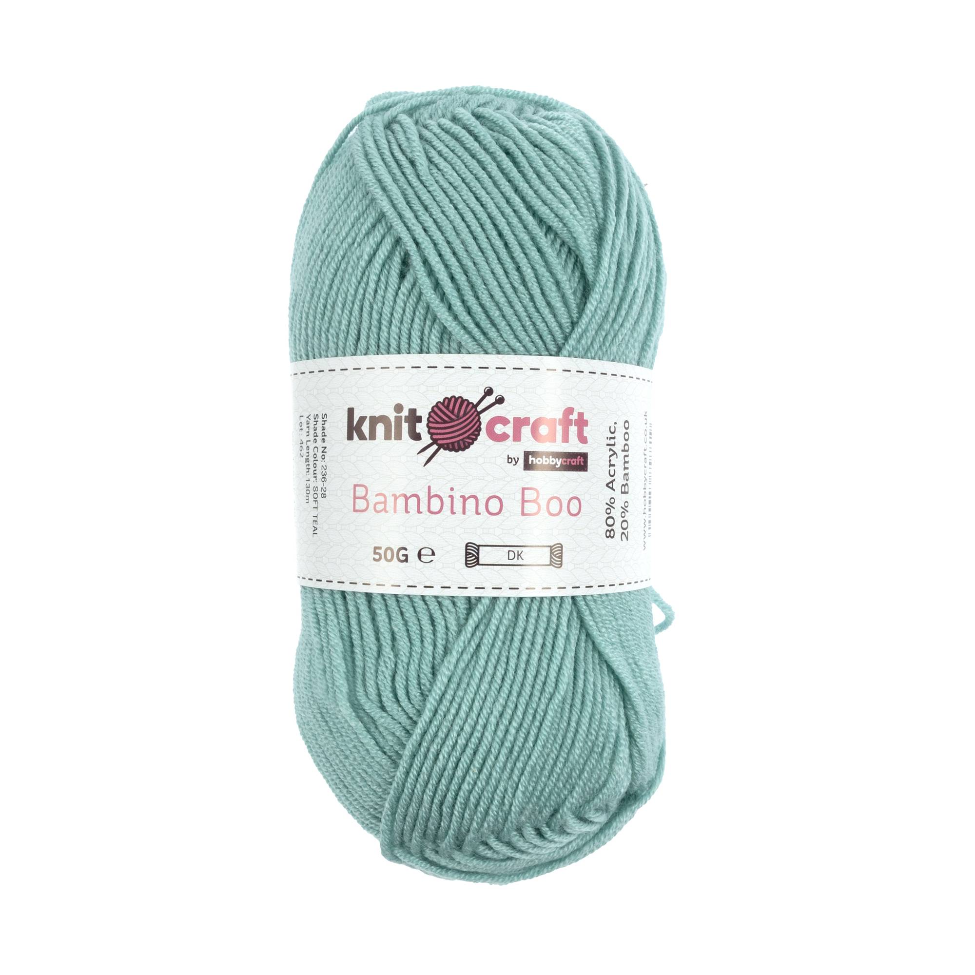 Knitcraft Soft Teal Bambino Boo Yarn 50g | Hobbycraft